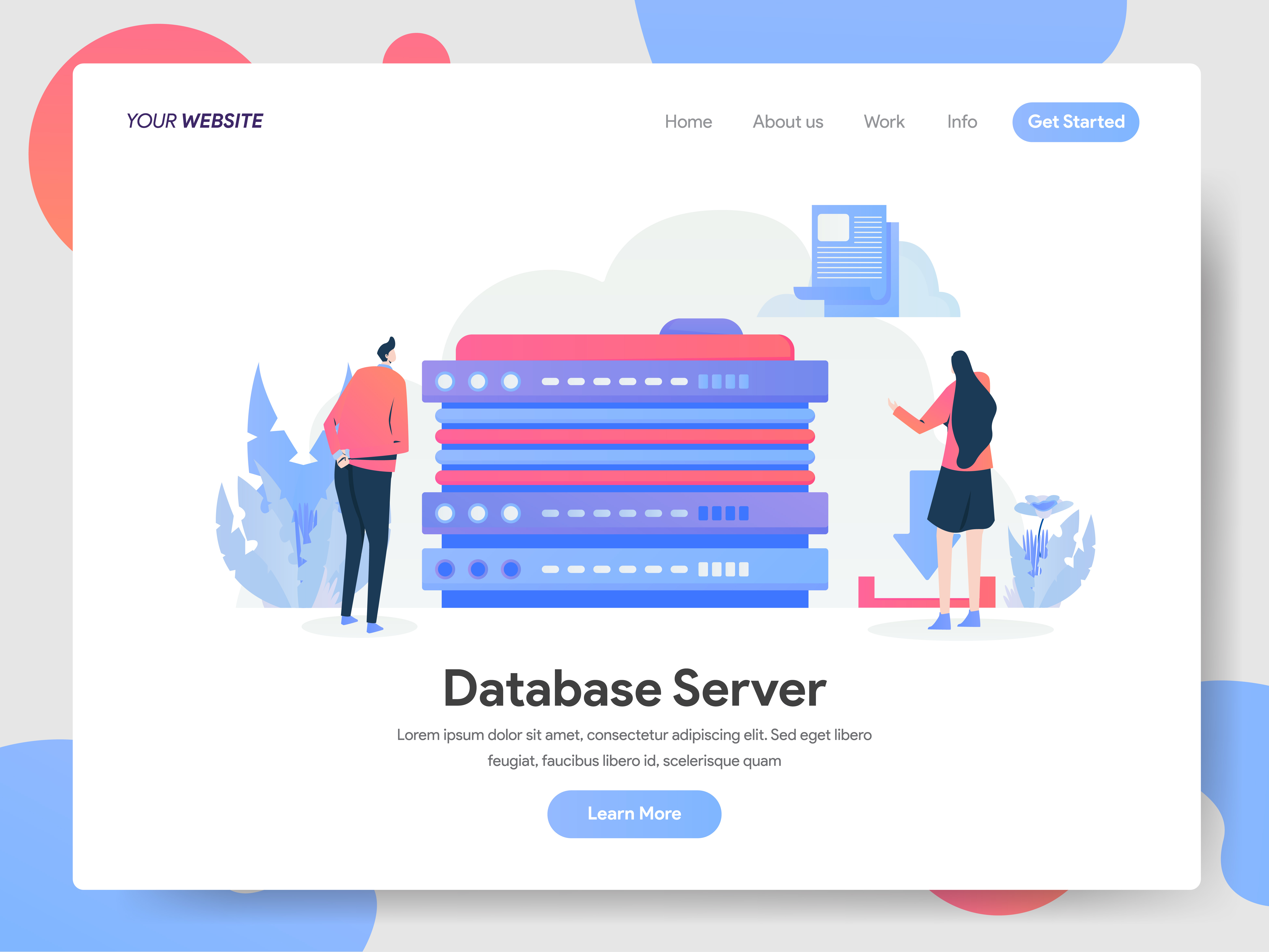 Database Server Illustration Concept 667339 Vector Art At Vecteezy