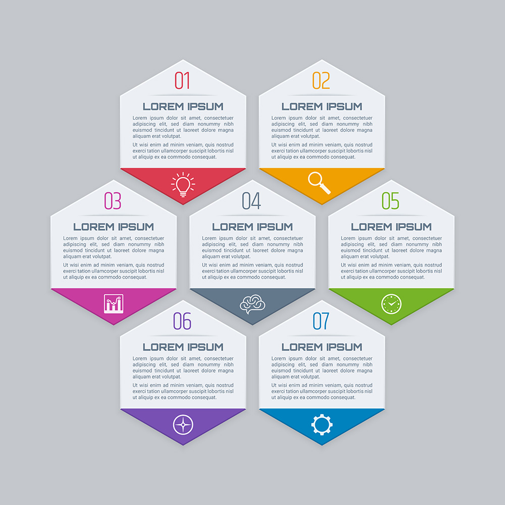 Hexagonal infographic template 667994 Vector Art at Vecteezy Hexagonal infographic template 667994 Vector Art at Vecteezy