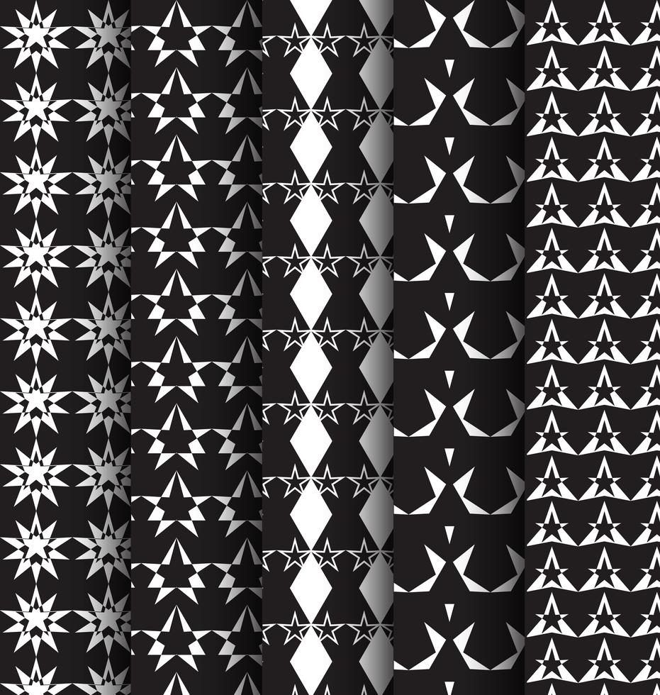 Seamless pattern with stars set 668473 Vector Art at Vecteezy