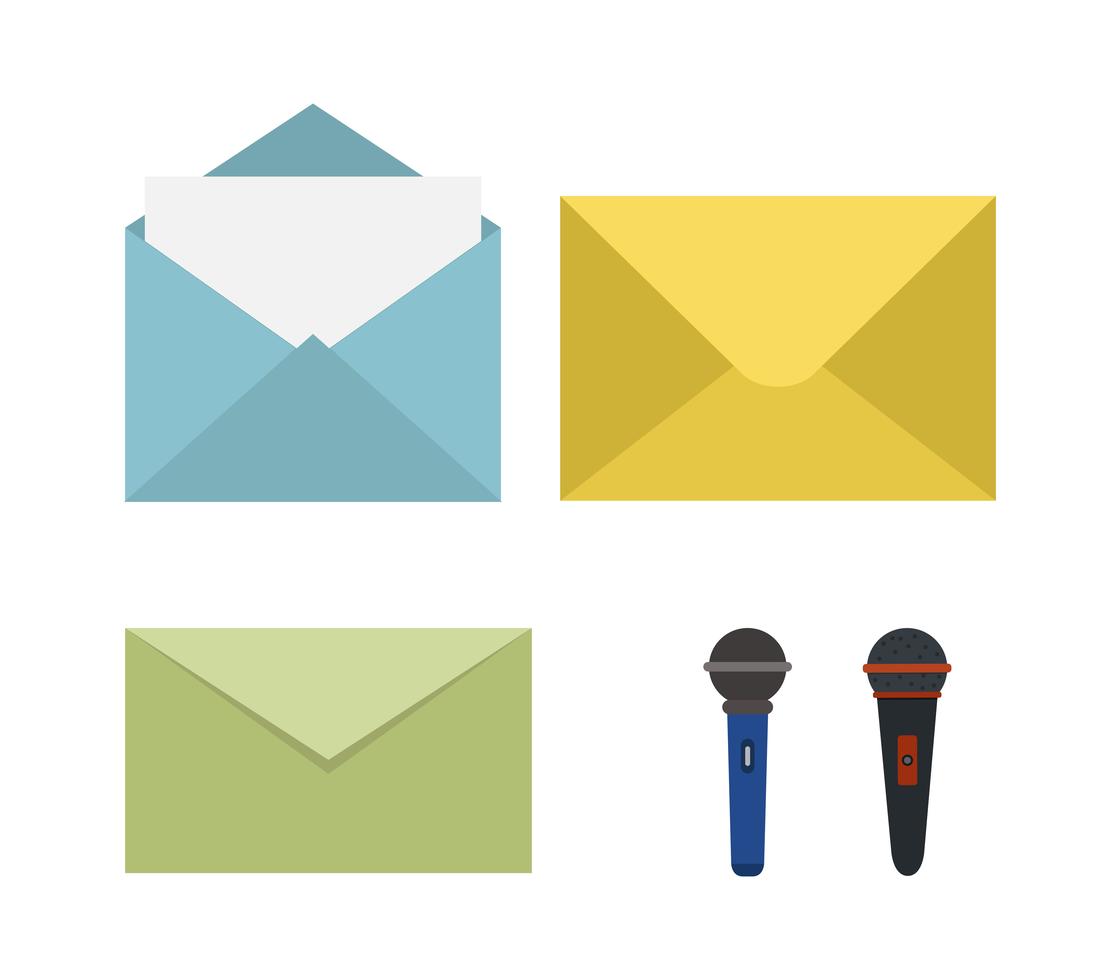 Set of message icons 668649 Vector Art at Vecteezy