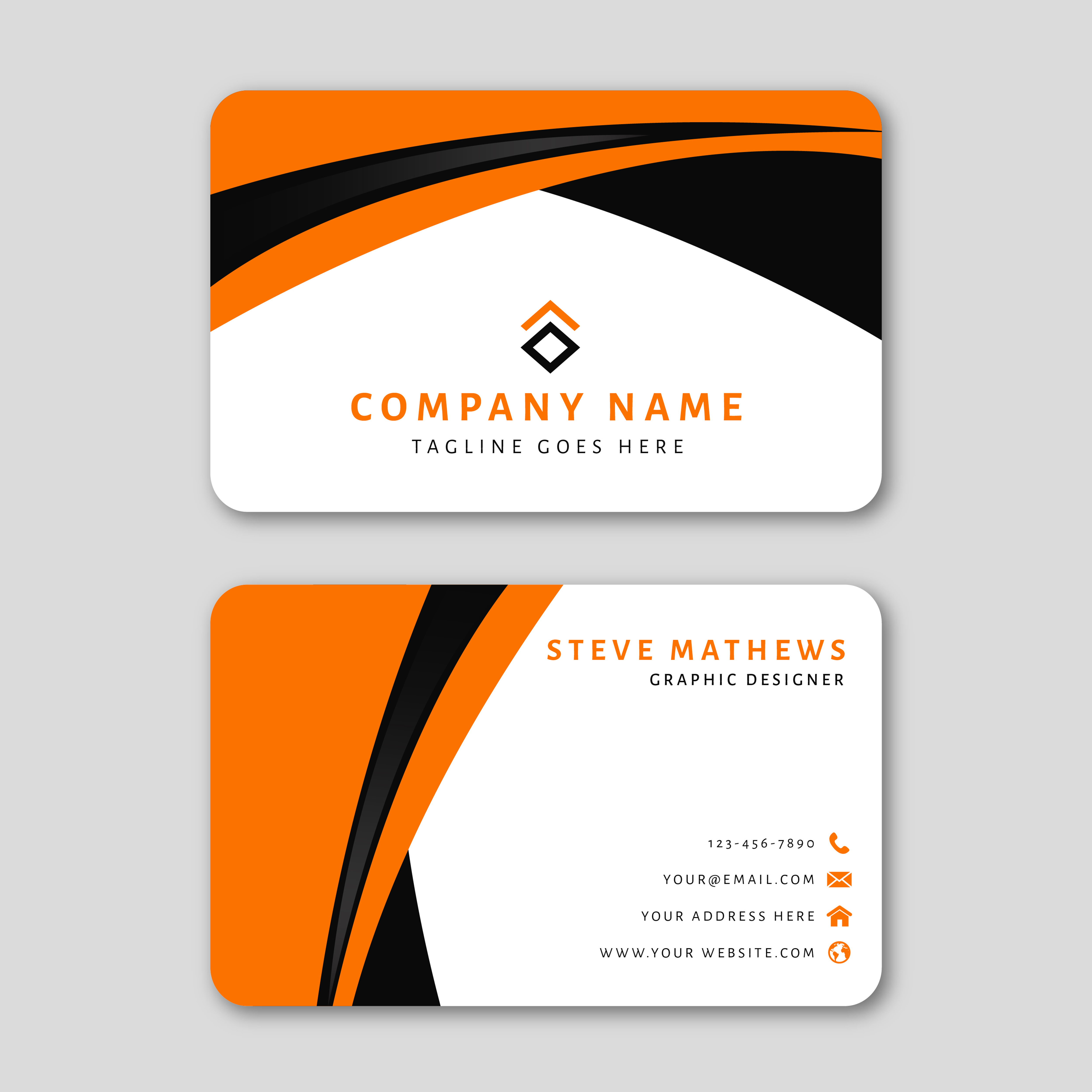 Modern Business Card Template with Abstract Design 670354 Vector Art at ... Modern Business Card Template with Abstract Design 670354 Vector Art at ...
