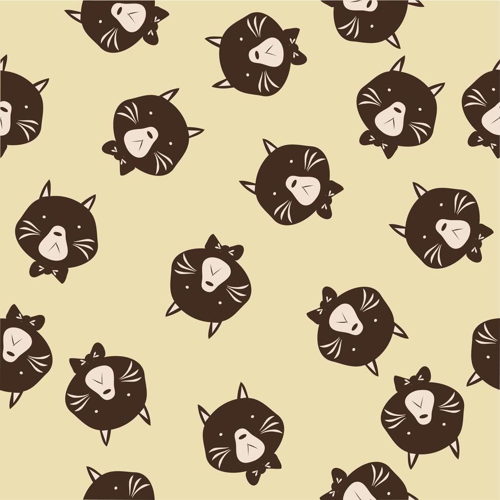 head cat pattern 672189 Vector Art at Vecteezy