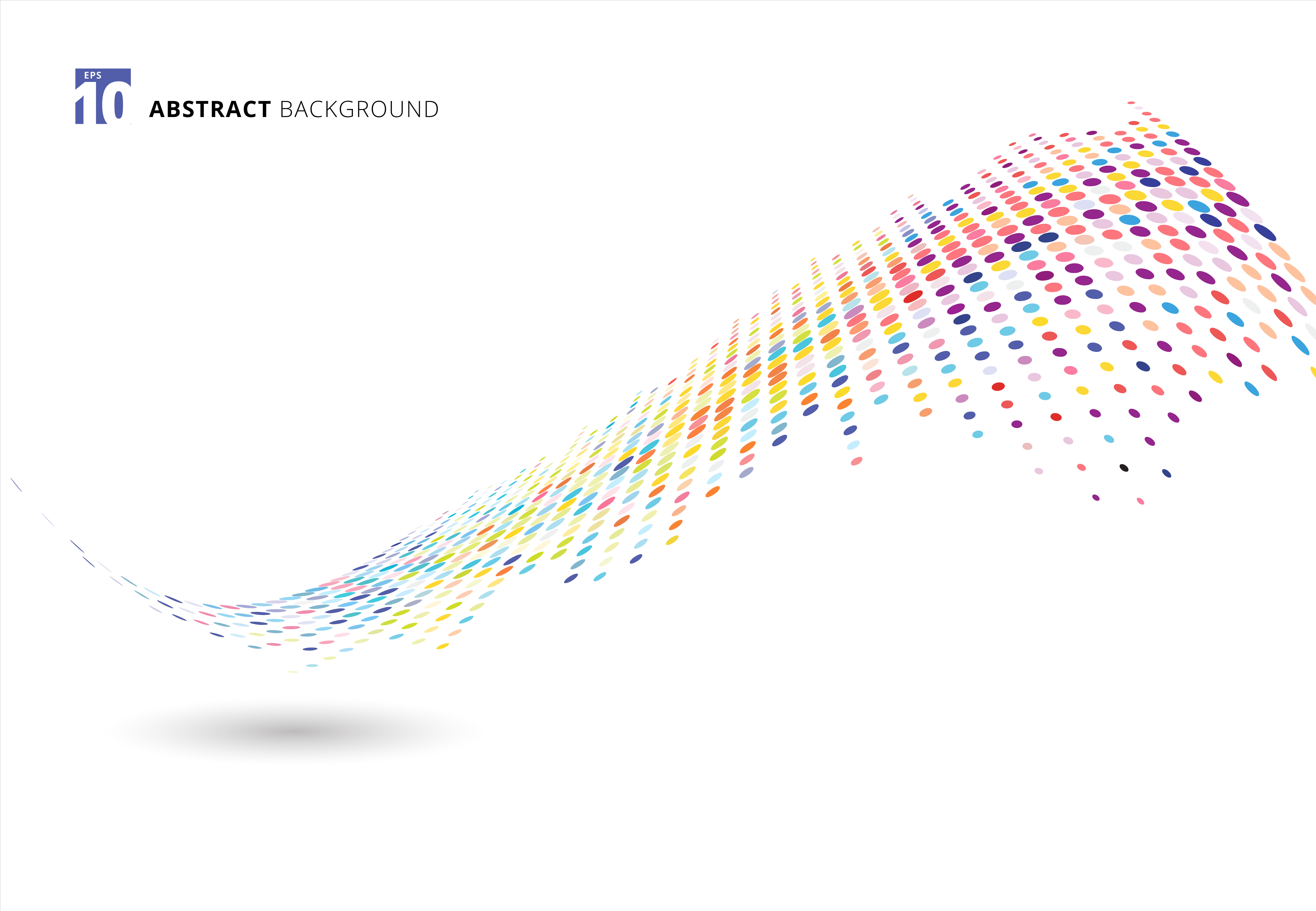 Abstract colorful halftone dot pattern wave isolated on white ...