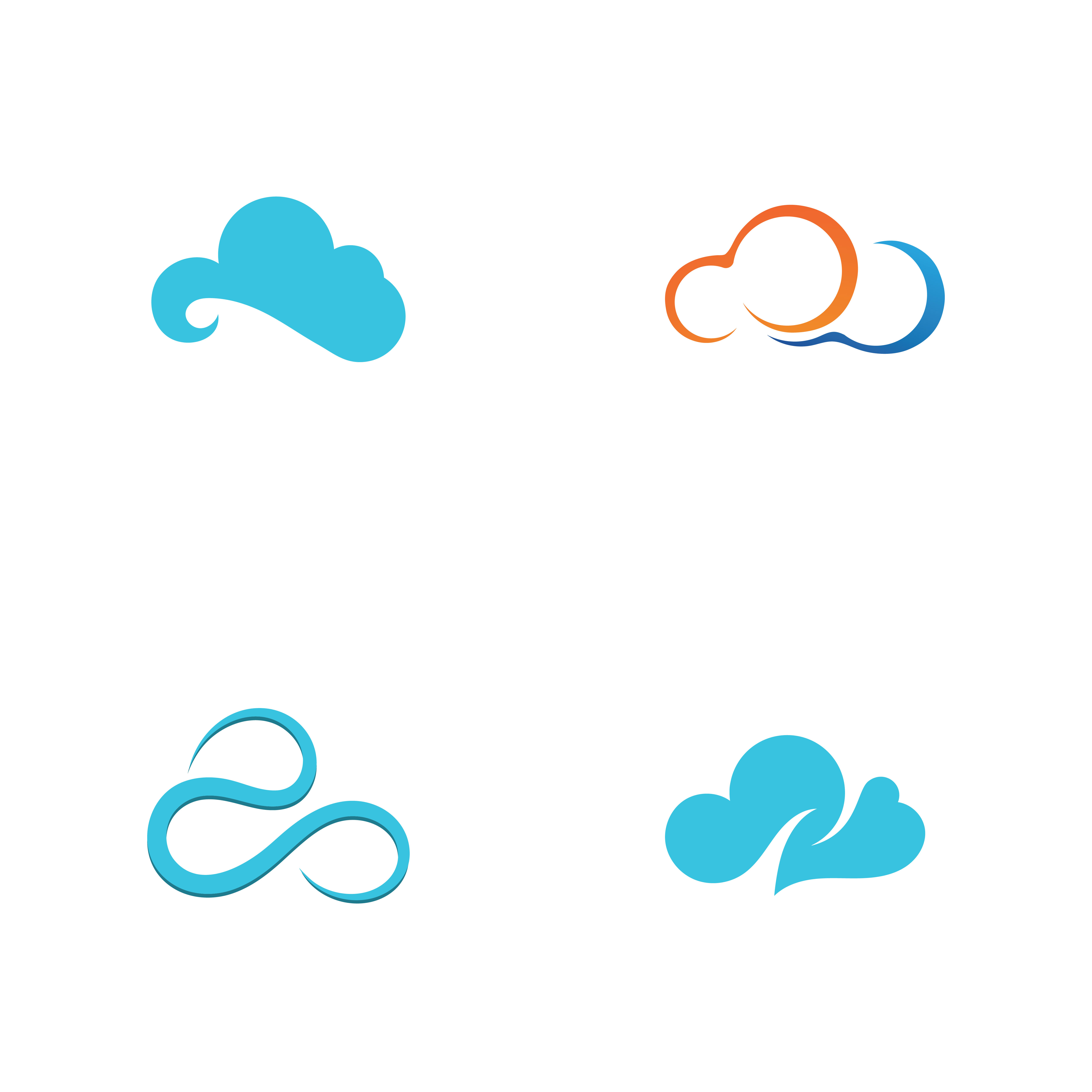 Cloud vector set 673027 Vector Art at Vecteezy