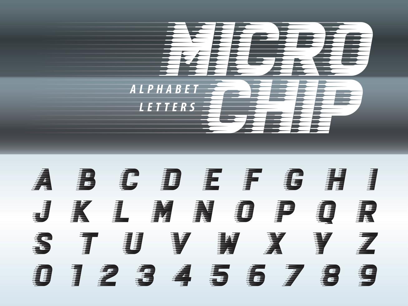 Futuristic Alphabet Letters And Numbers 673530 Vector Art At Vecteezy