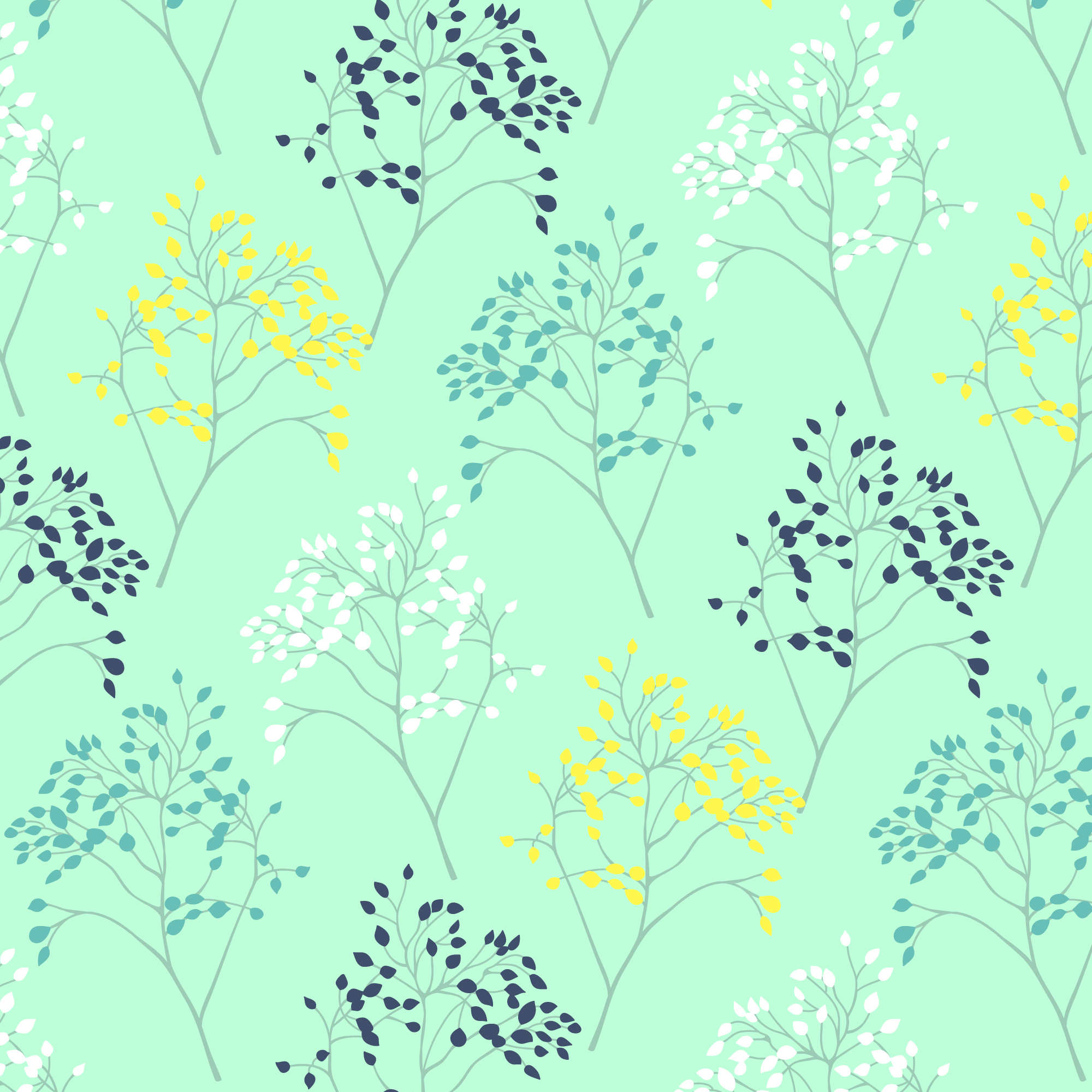 Delicate Line Tree Branch And Leaf Pattern Background 673872 Vector Art At Vecteezy