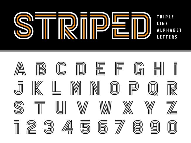Striped Alphabet Letters and numbers 673953 Vector Art at Vecteezy Striped Alphabet Letters and numbers 673953 Vector Art at Vecteezy
