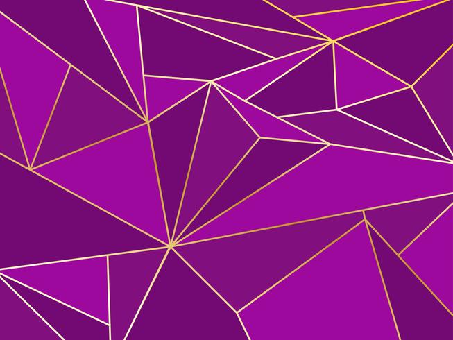 Abstract purple polygon artistic geometric with gold line background ... Abstract purple polygon artistic geometric with gold line background ...
