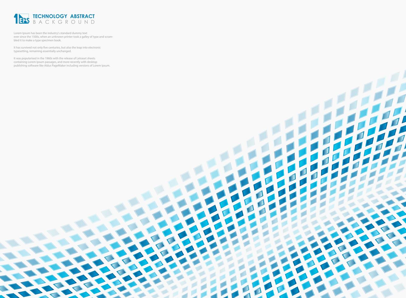 Modern gradient blue square tech technology background 678824 Vector ...