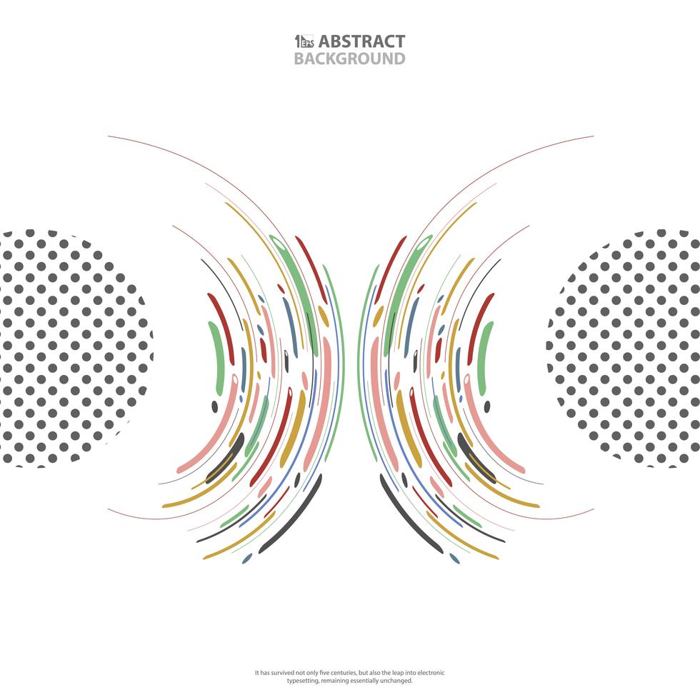 Modern colorful circular lines and dots pattern 678852 Vector Art at ...