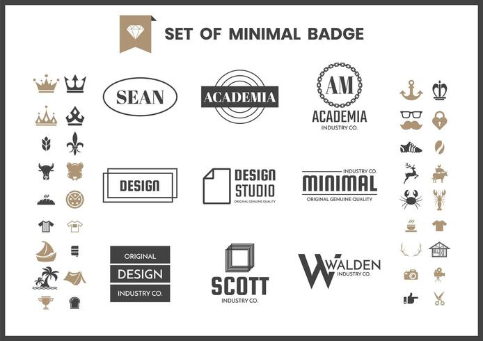 Set of minimal monochrome badges 678946 Vector Art at Vecteezy