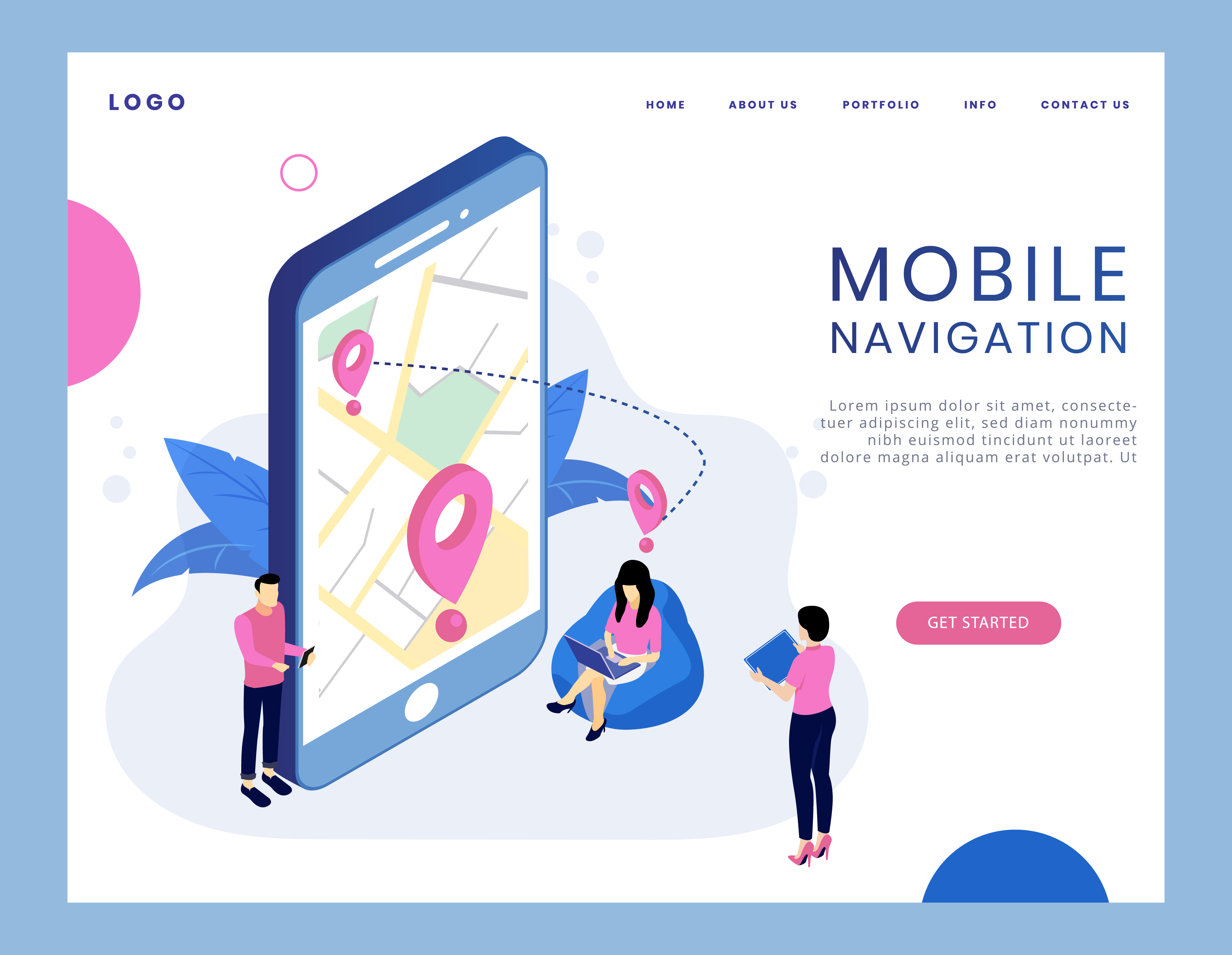 Modern Isometric Concept Of Mobile Navigation 680419 Vector Art At Vecteezy