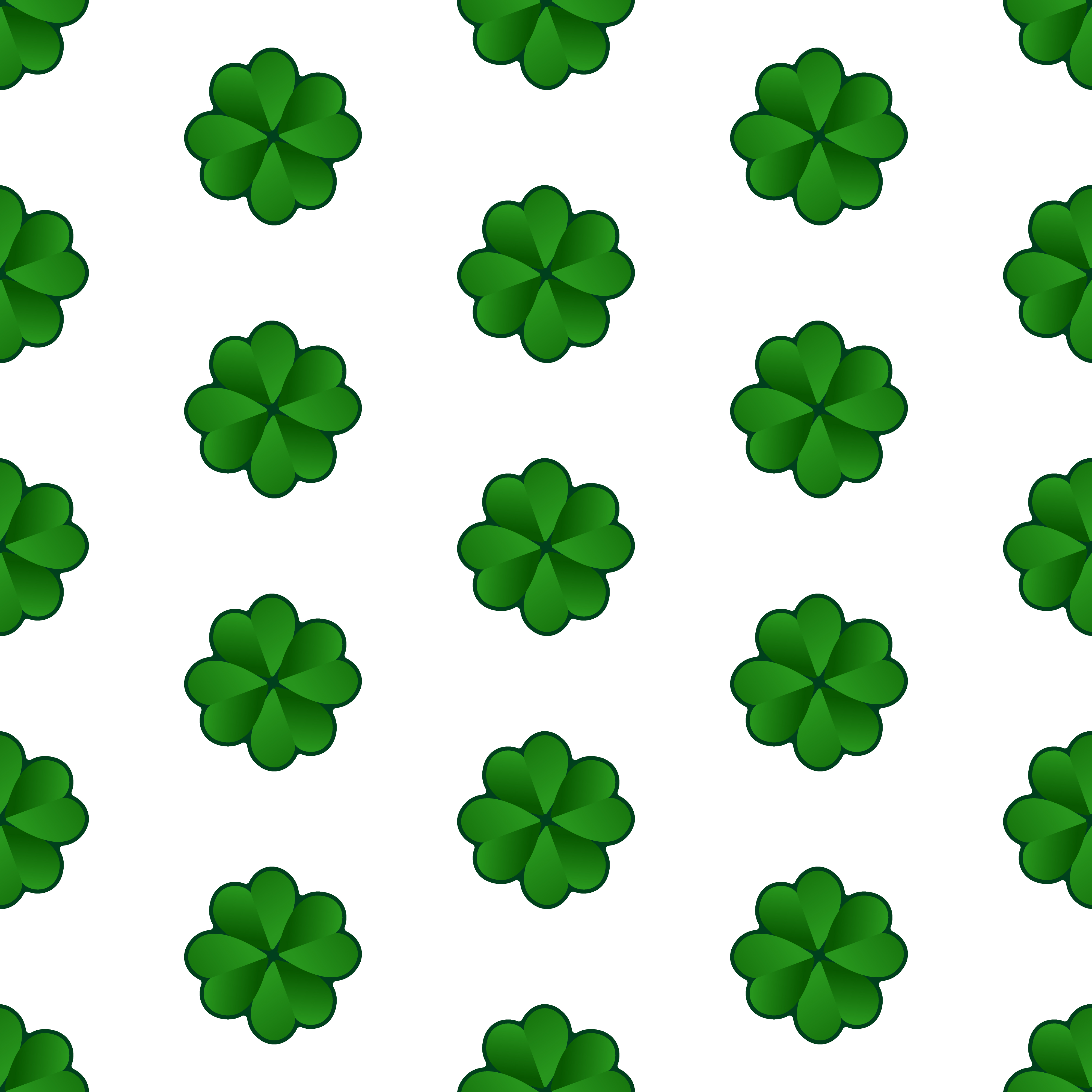 St Patricks Day Clover Seamless Pattern 680698 Vector Art At Vecteezy