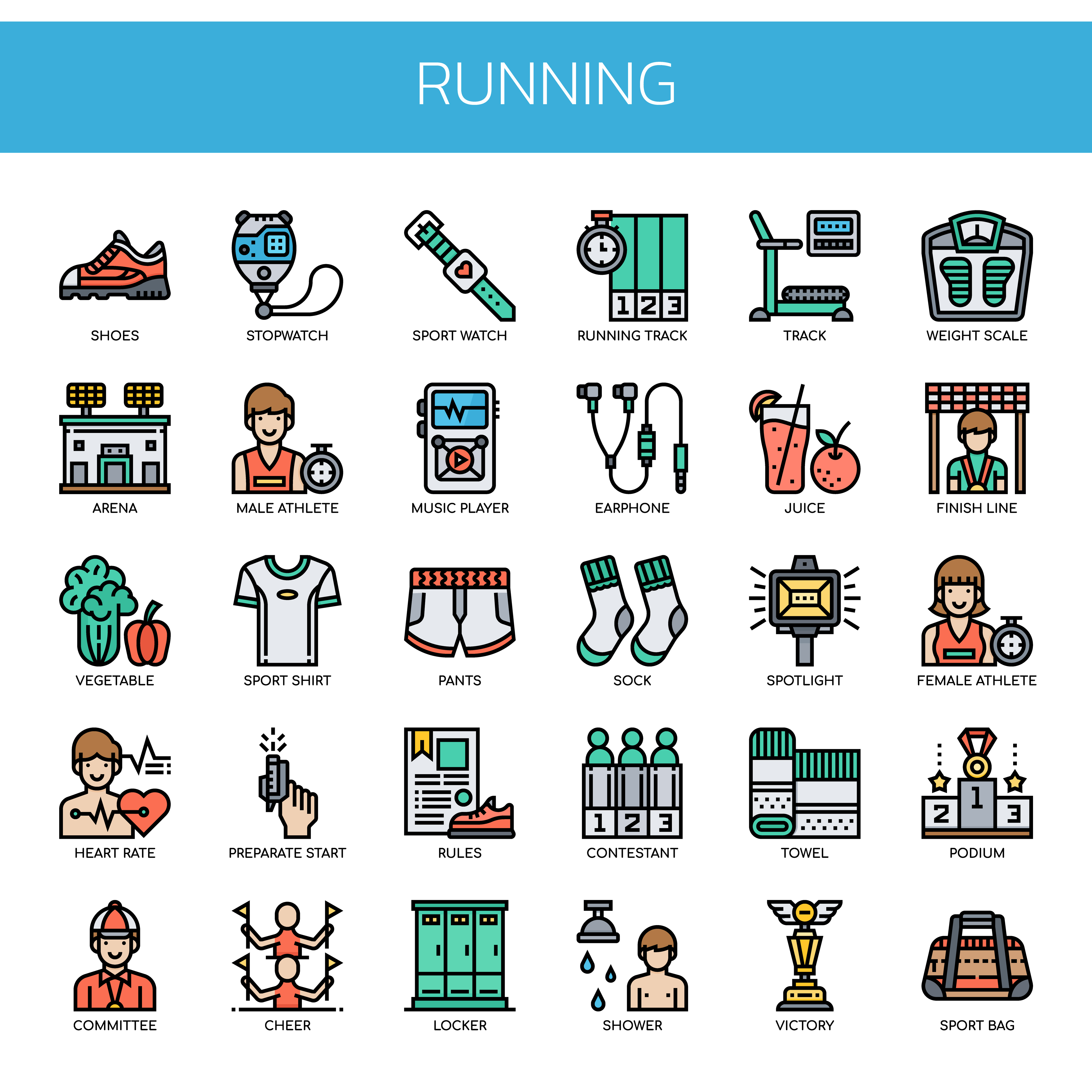 Running Vector Art, Icons, and Graphics for Free Download