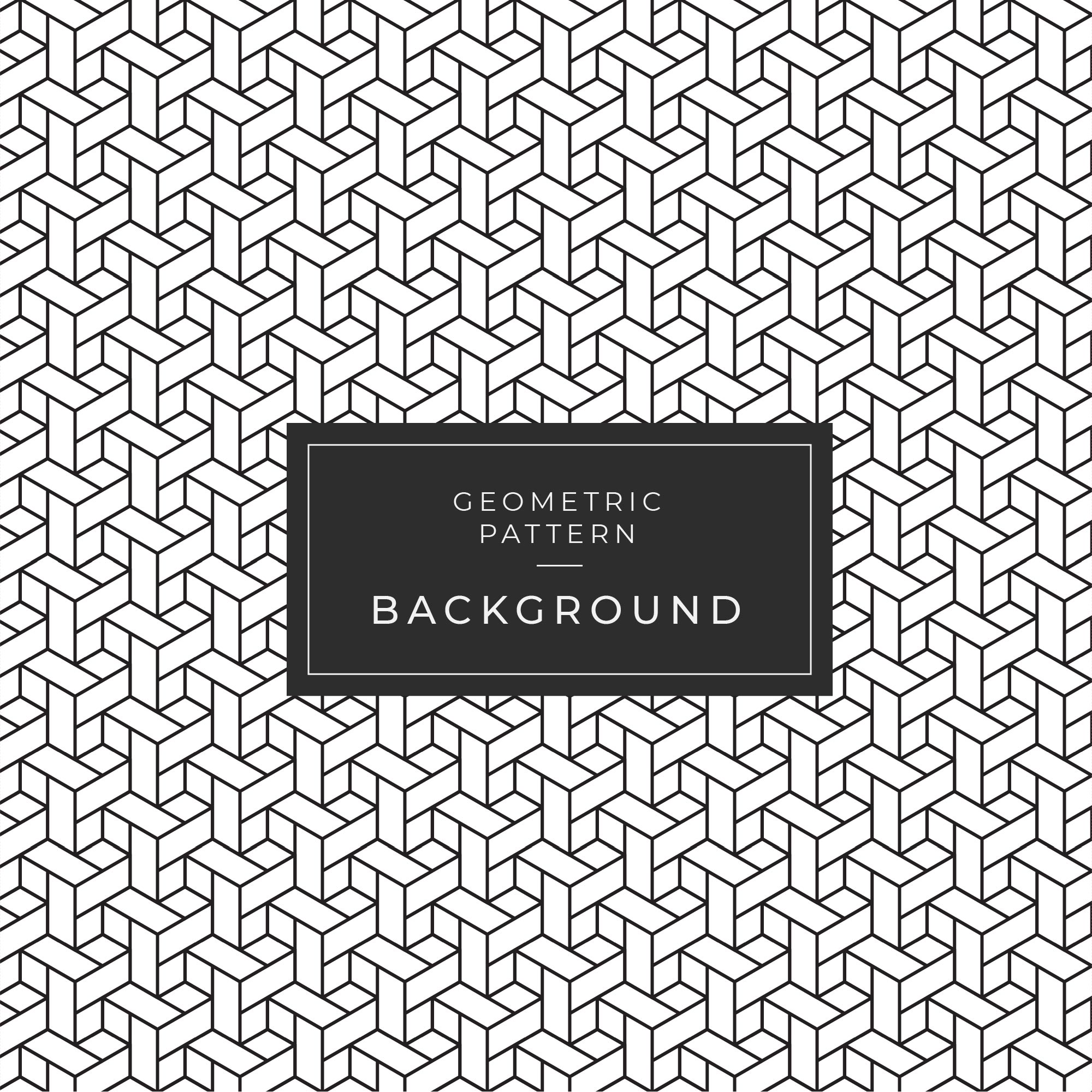 Abstract Geometric Monochrome Interlocking Shapes Pattern 682483 Vector