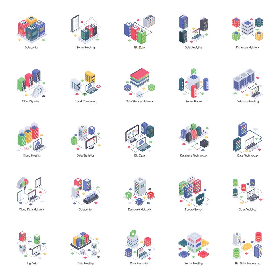 Database Server Isometric Illustrations 682625 Vector Art at Vecteezy