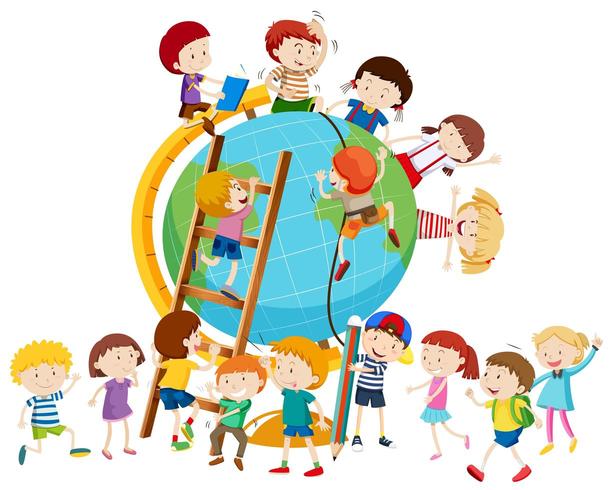 Muchos niños alrededor del mundo 683303 Vector en Vecteezy Muchos niños alrededor del mundo 683303 Vector en Vecteezy