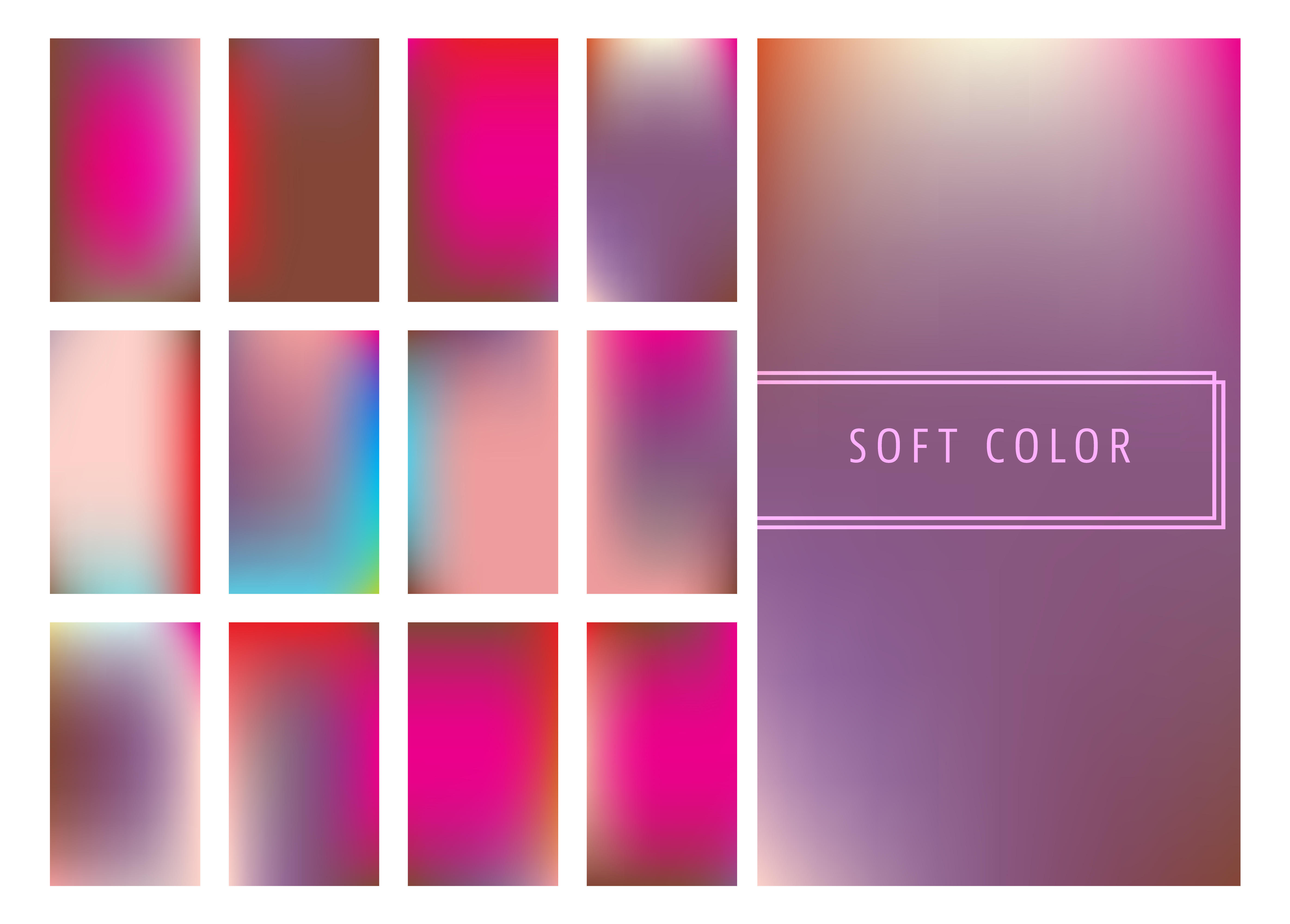 Set of soft color gradients background 683892 Vector Art at Vecteezy