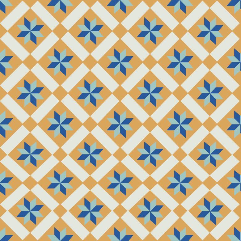 Orange And Blue Tiles Pattern 684332 Vector Art at Vecteezy