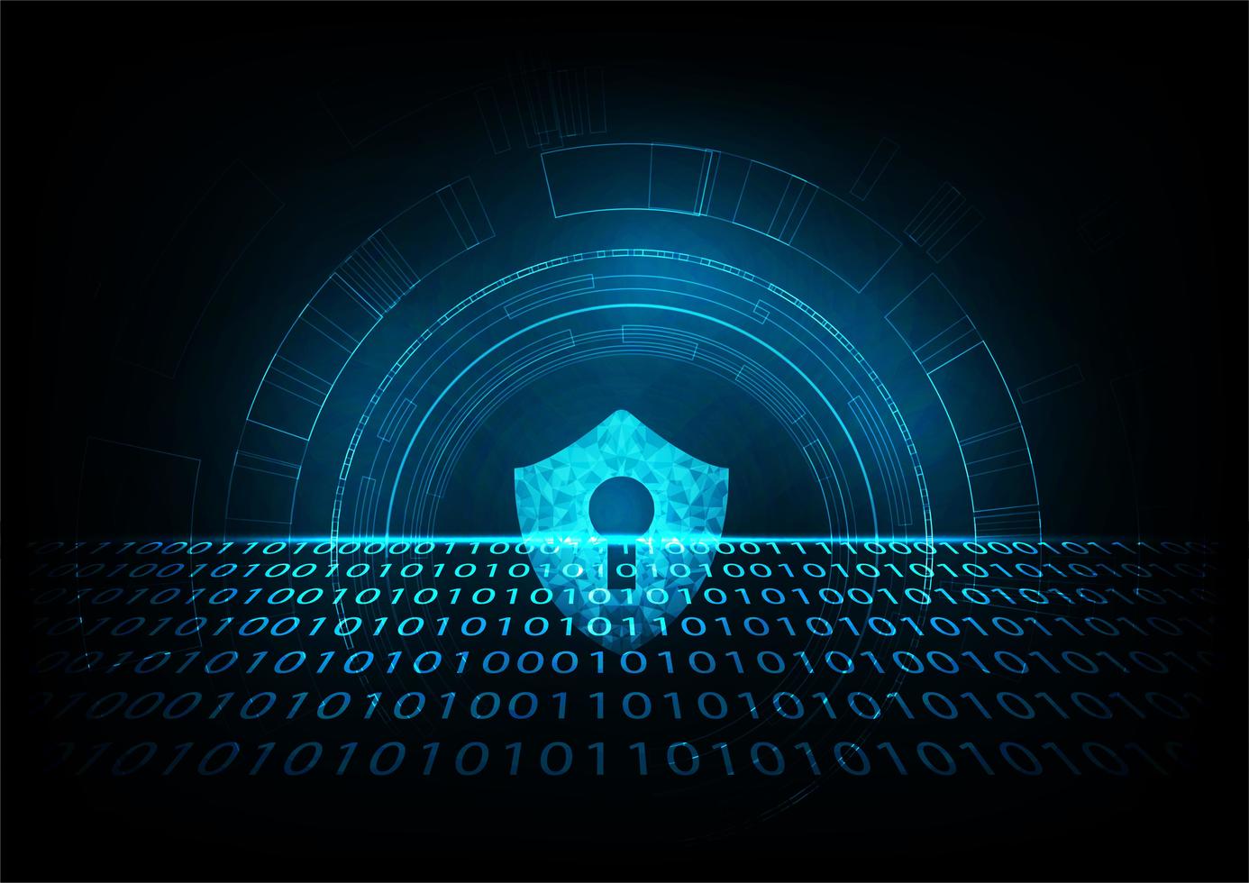 Shield With Keyhole icon and binary code in front 684510 Vector Art at Vecteezy
