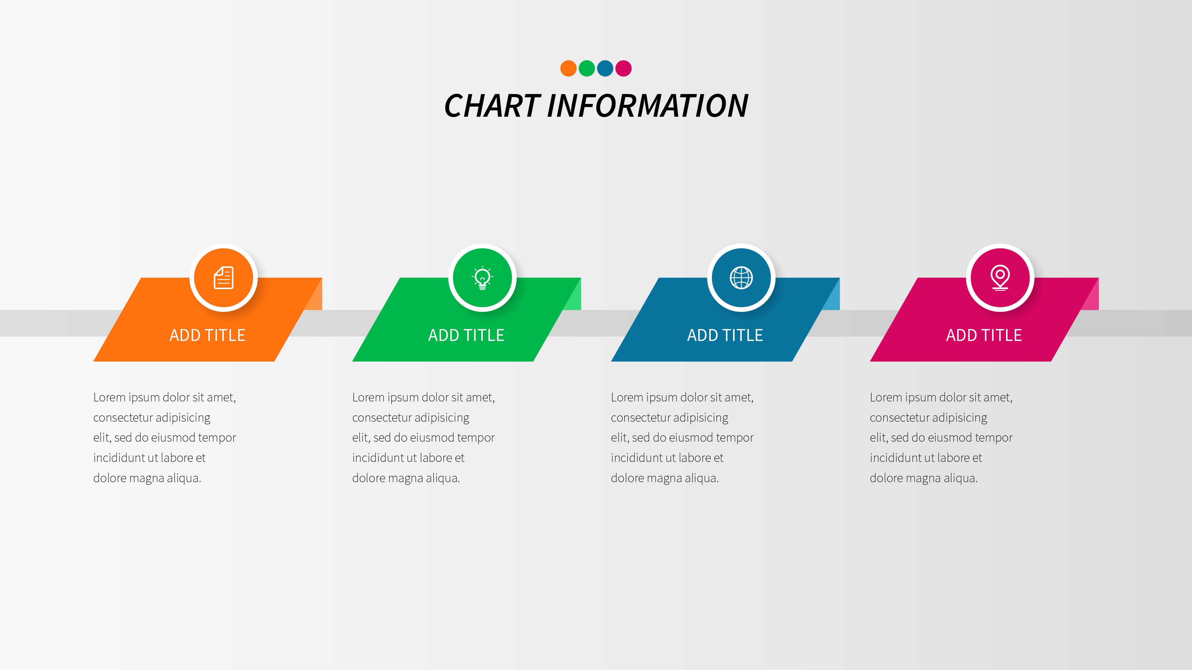 Colorful four step infographic with icons 686016 Vector Art at Vecteezy