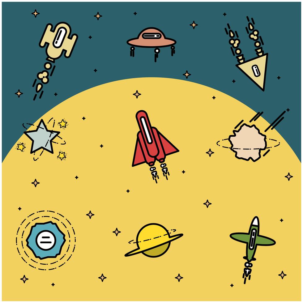 Space explorer object background 689563 Vector Art at Vecteezy