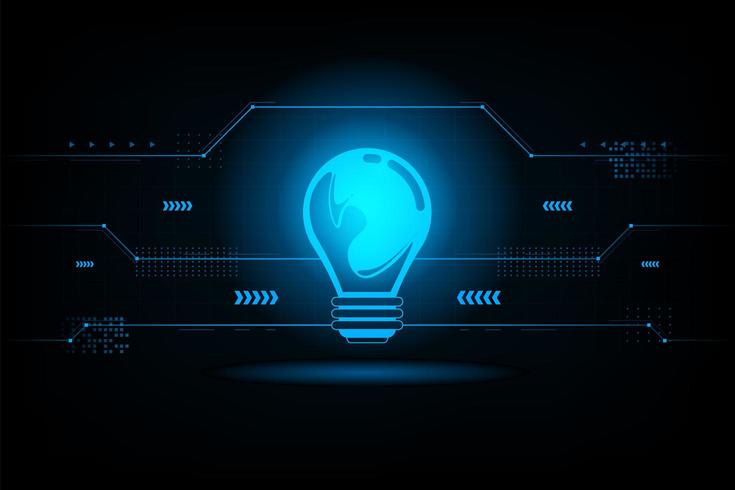 Abstract light bulb futuristic connection.Future concept.vector and ... Abstract light bulb futuristic connection.Future concept.vector and ...