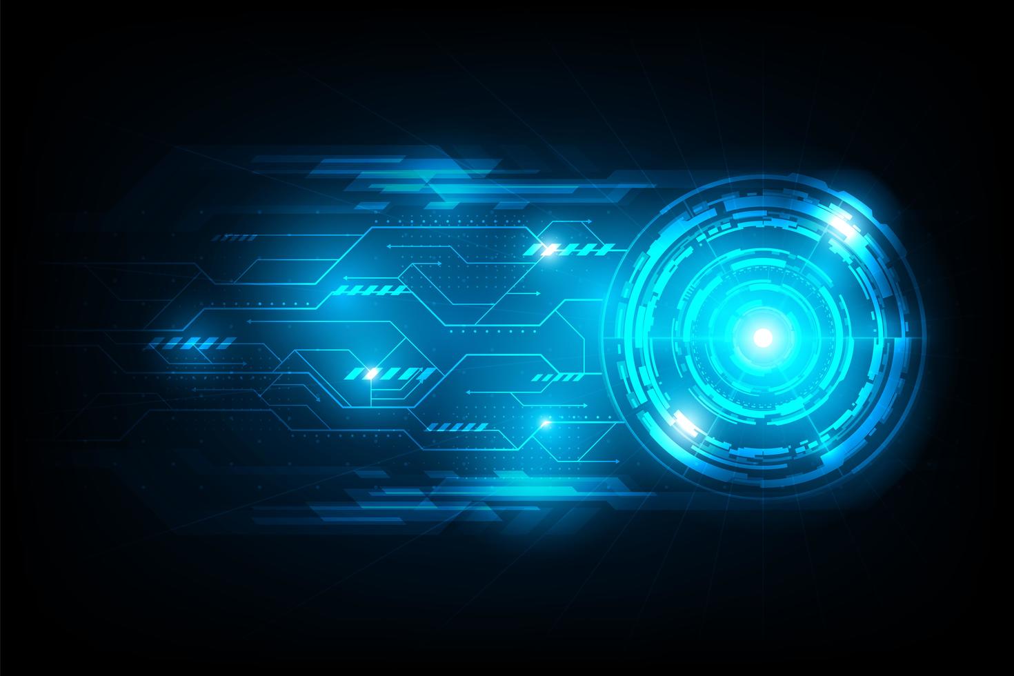 Abstract Circle Connection Futuristic With Flare Light Circuit 690840 Vector Art At Vecteezy