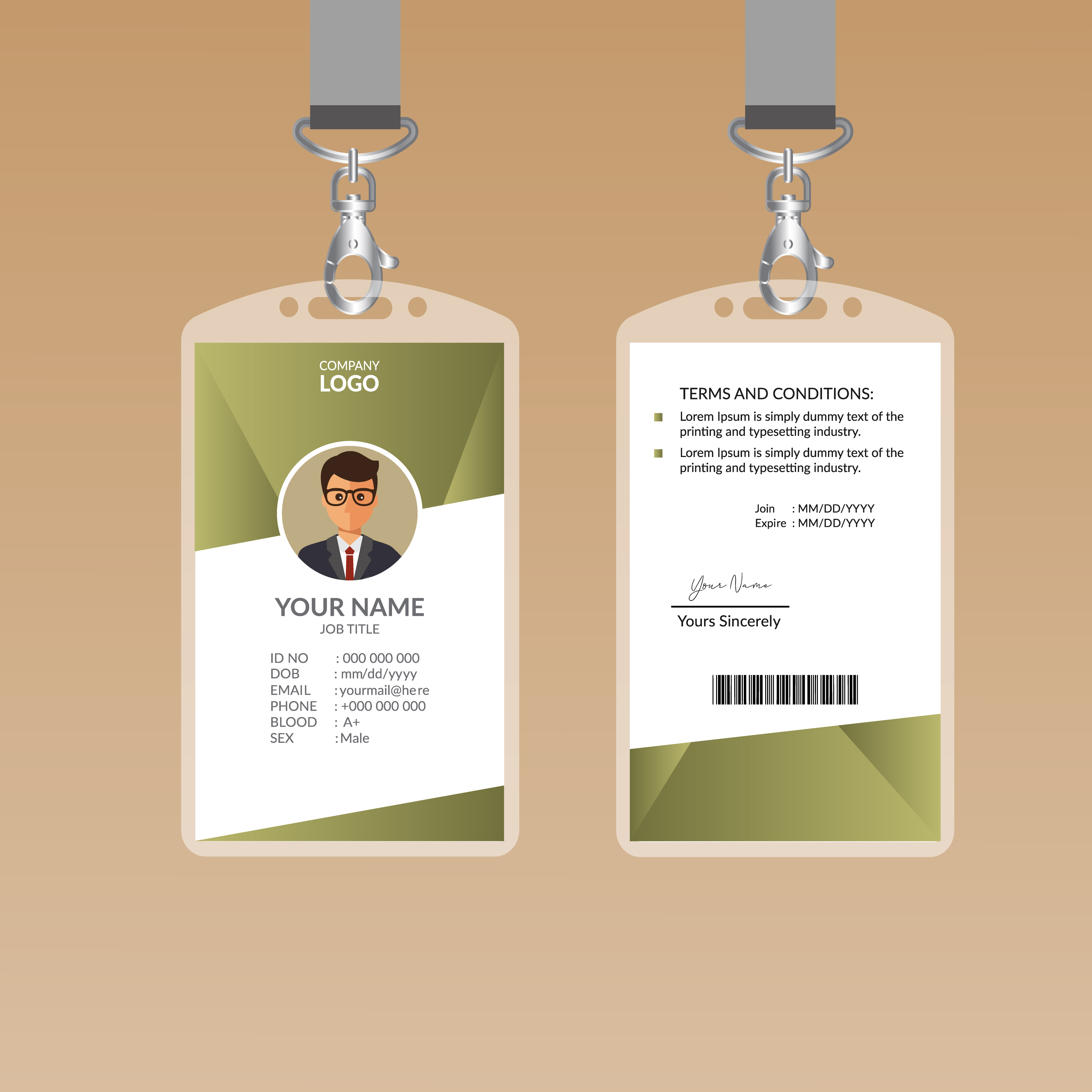 Contoh Desain Id Card Keren Cdr Desainratuseocom Images