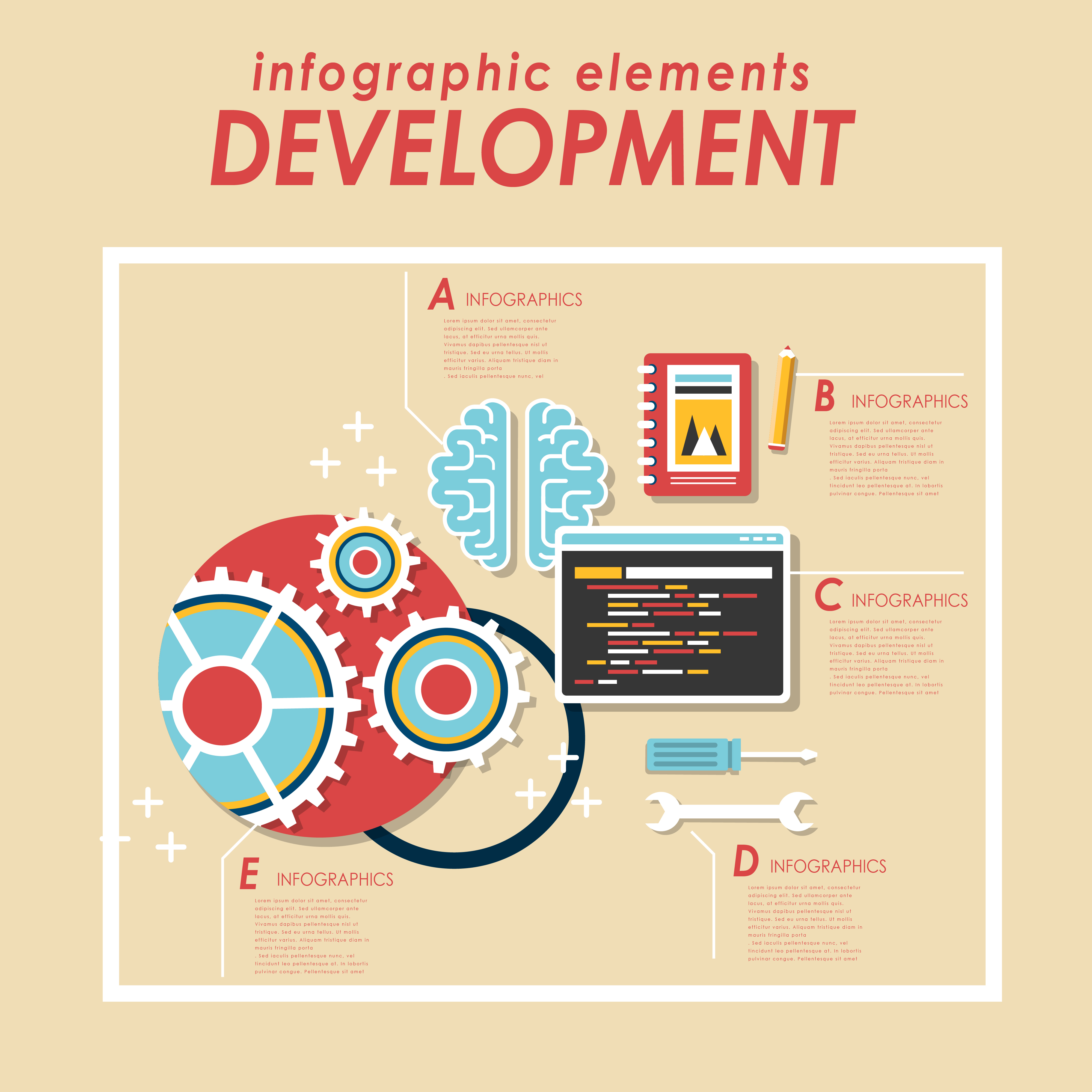 Web development infographic elements - Download Free Vectors, Clipart ...