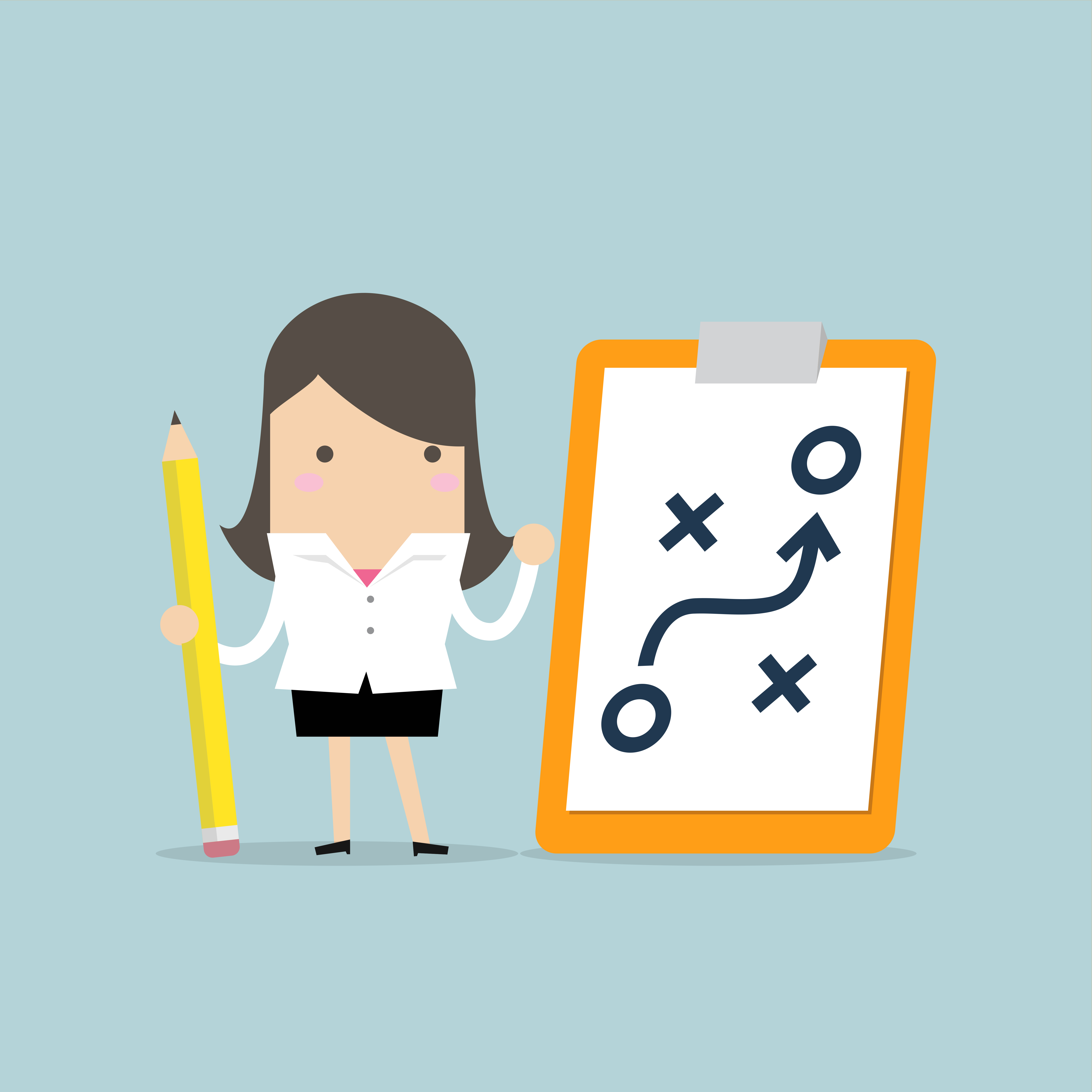 Empresaria Con Lápiz Y Papel Del Concepto De Estrategia De Planificación 692168 Vector En Vecteezy