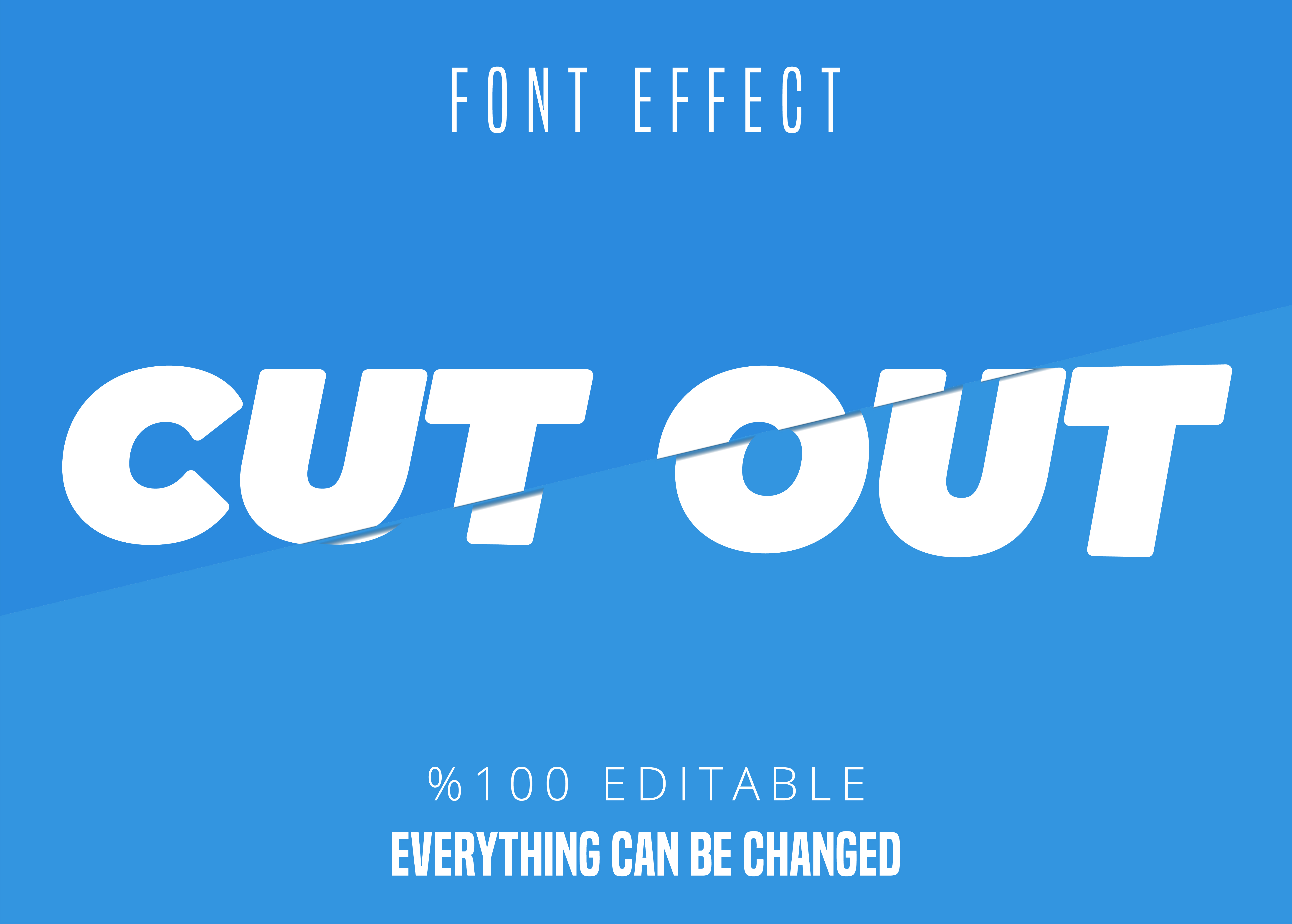 Cut Out Font Effect 692467 Vector Art At Vecteezy