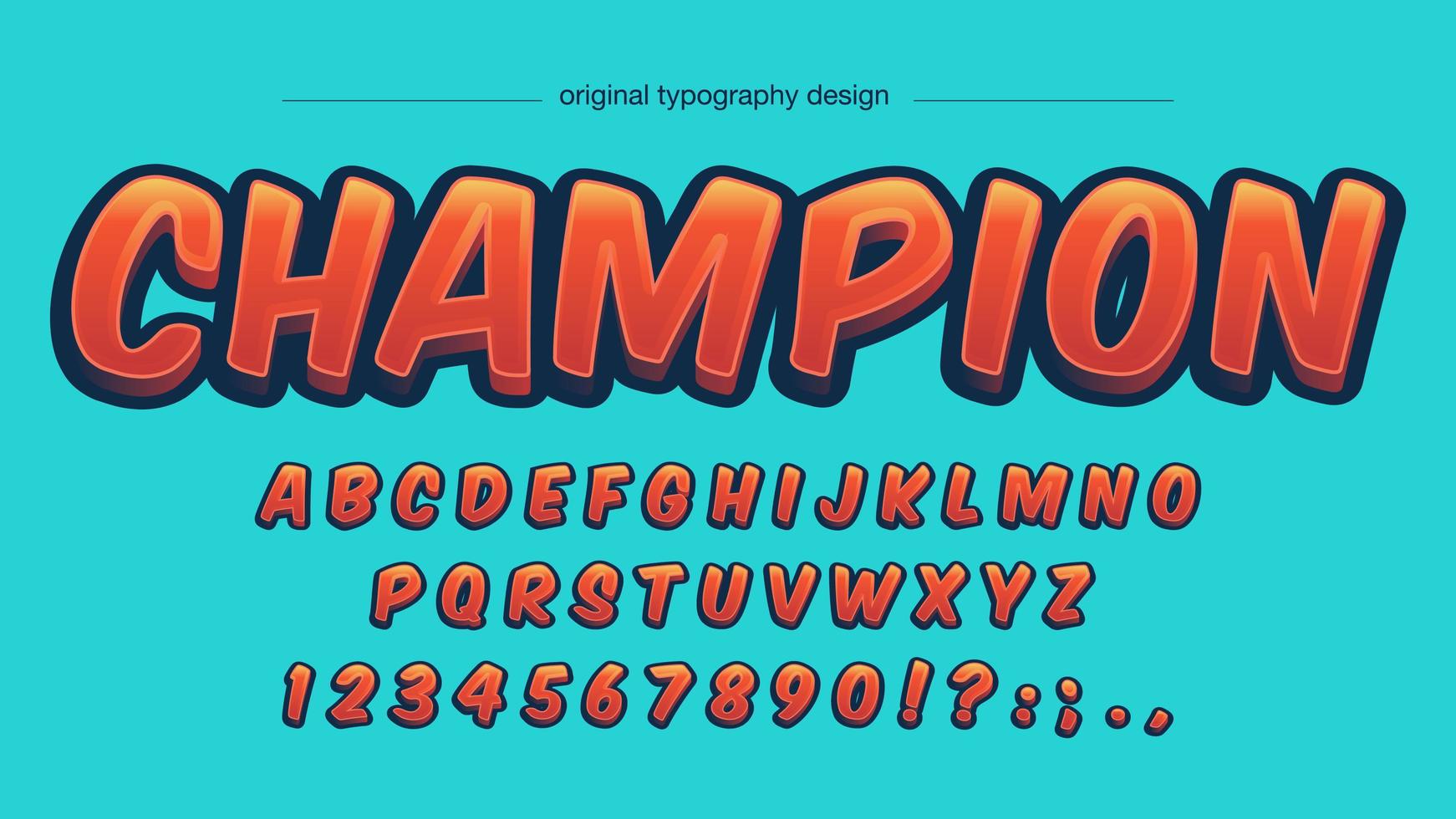 Orange Cartoon Comics Typography Design 692787 Vector Art At Vecteezy