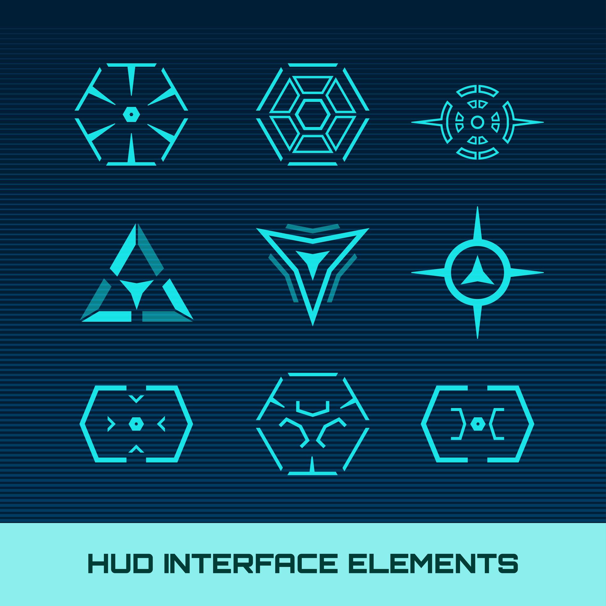 Hud Interface Elements 693919 Vector Art At Vecteezy