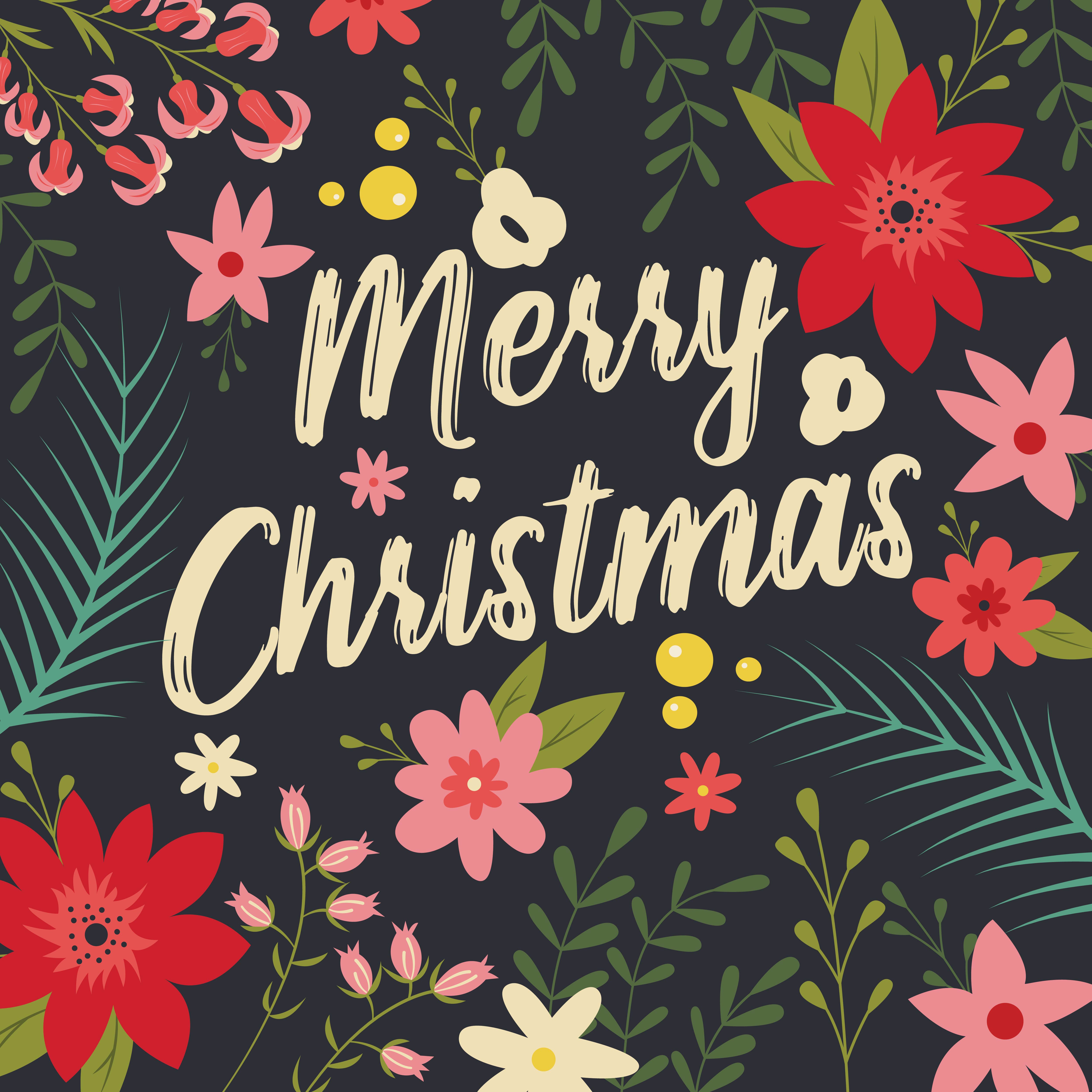 Typographic Merry Christmas with floral elements 694088 Vector Art at ... Typographic Merry Christmas with floral elements 694088 Vector Art at ...