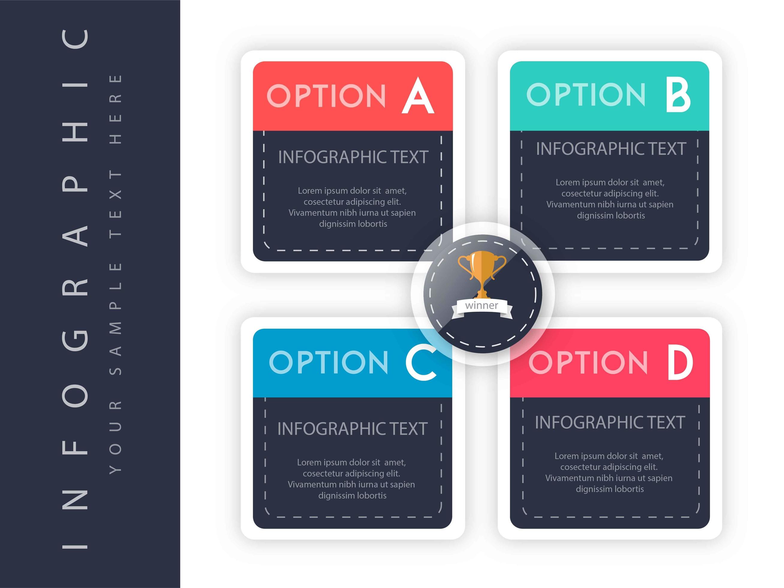 Infographic Option template design 694917 Vector Art at Vecteezy