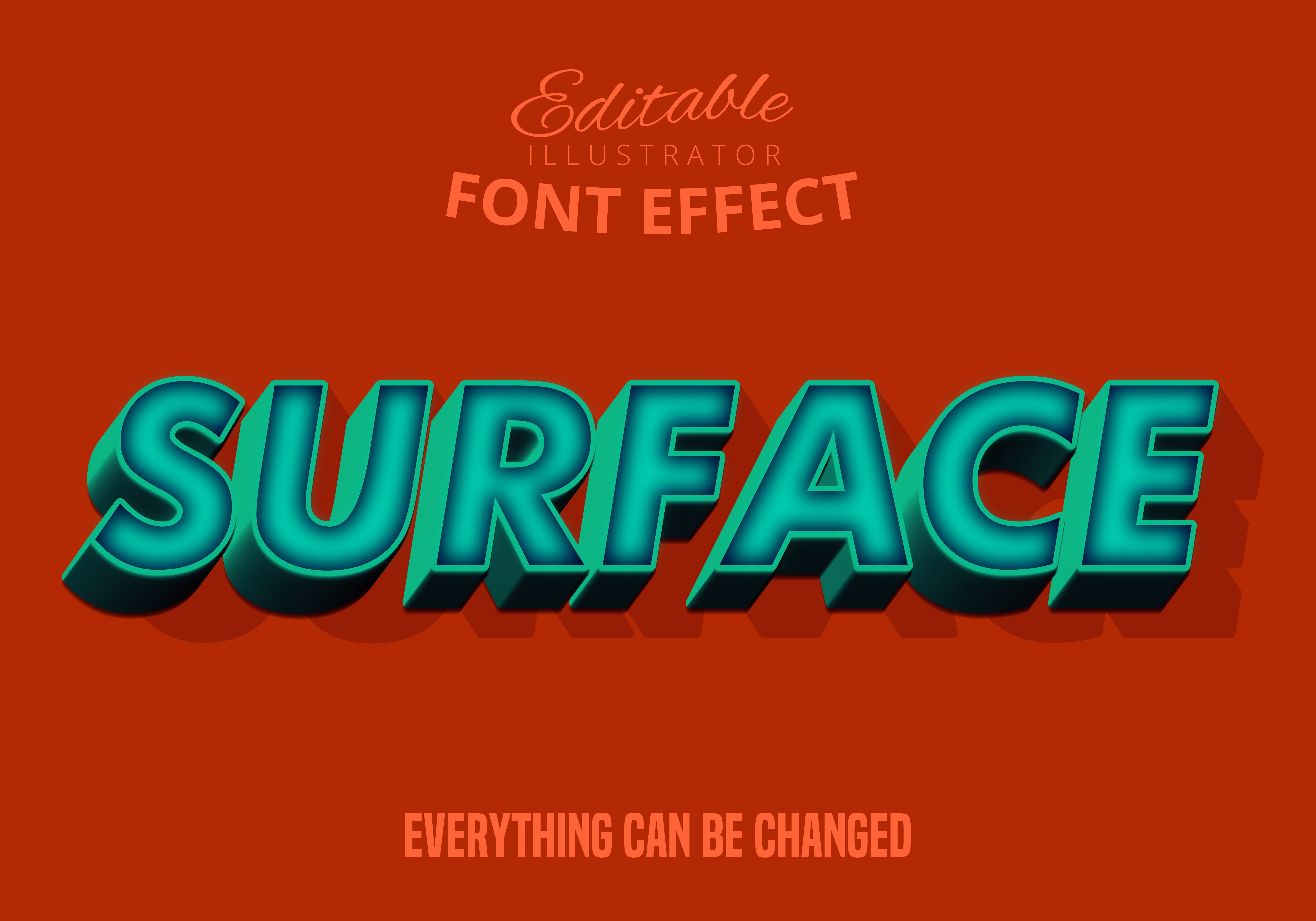Modern 3d Text Effect Editable Font 695147 Vector Art At Vecteezy