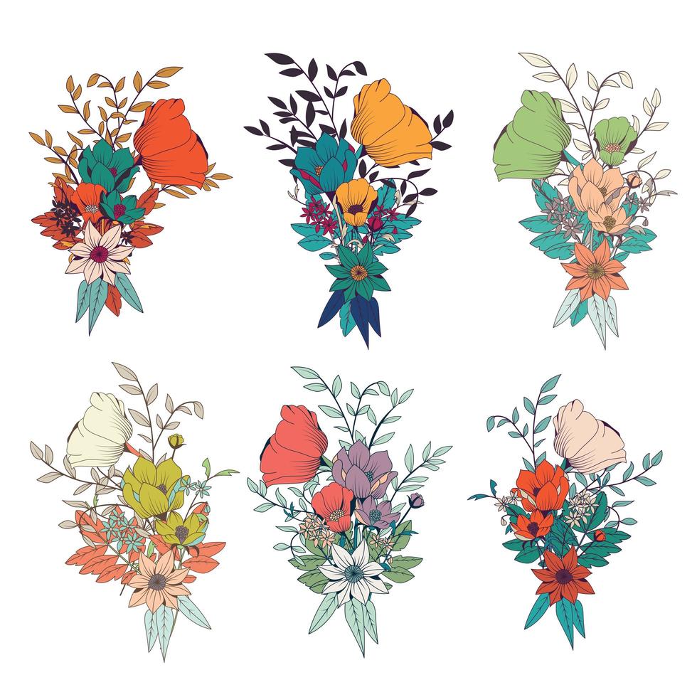 Hand drawn flower bouquets, for wedding invitations and birthday cards ... Hand drawn flower bouquets, for wedding invitations and birthday cards ...