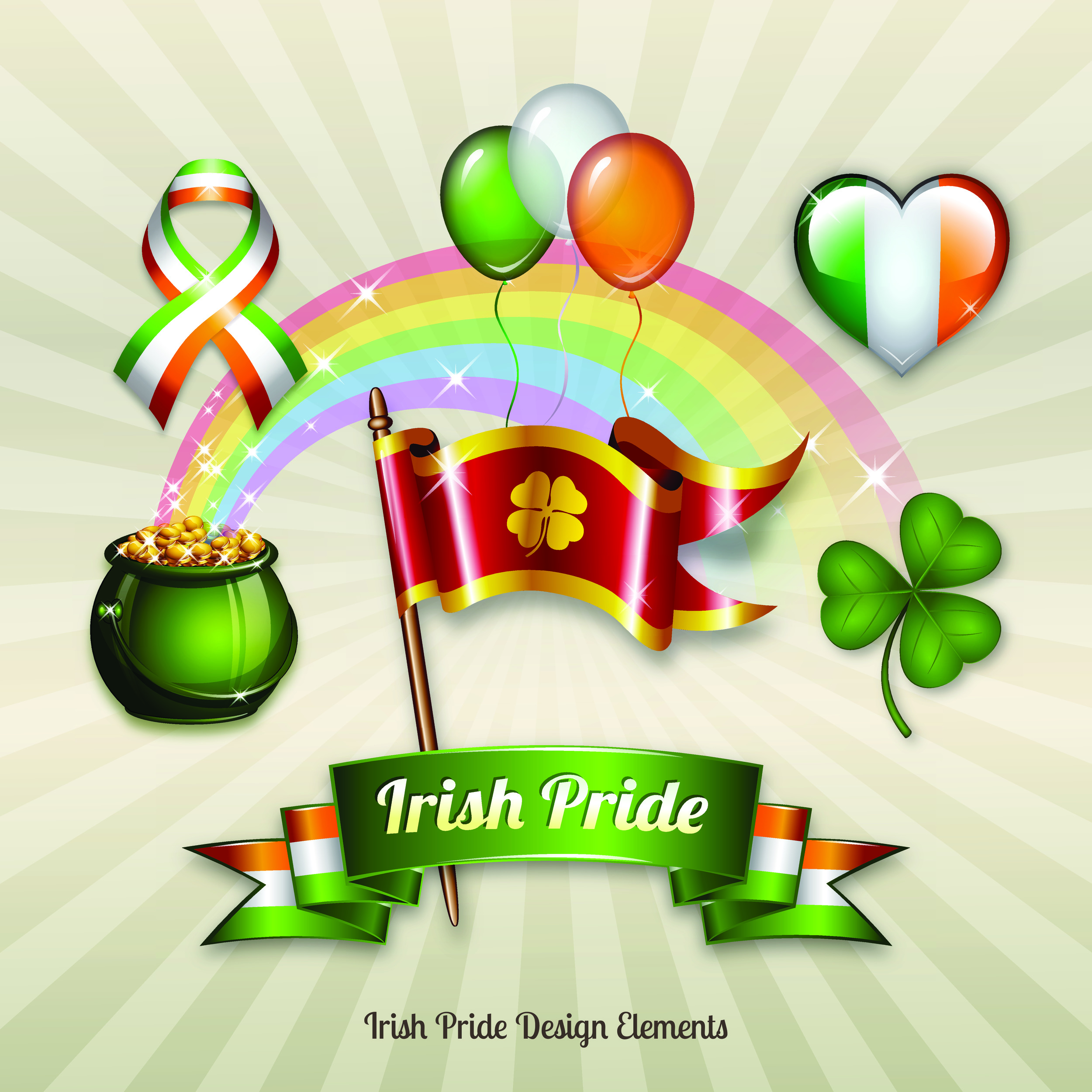 St Patricks Day Celebrating Irish Pride Object Set 695580 Vector Art At Vecteezy