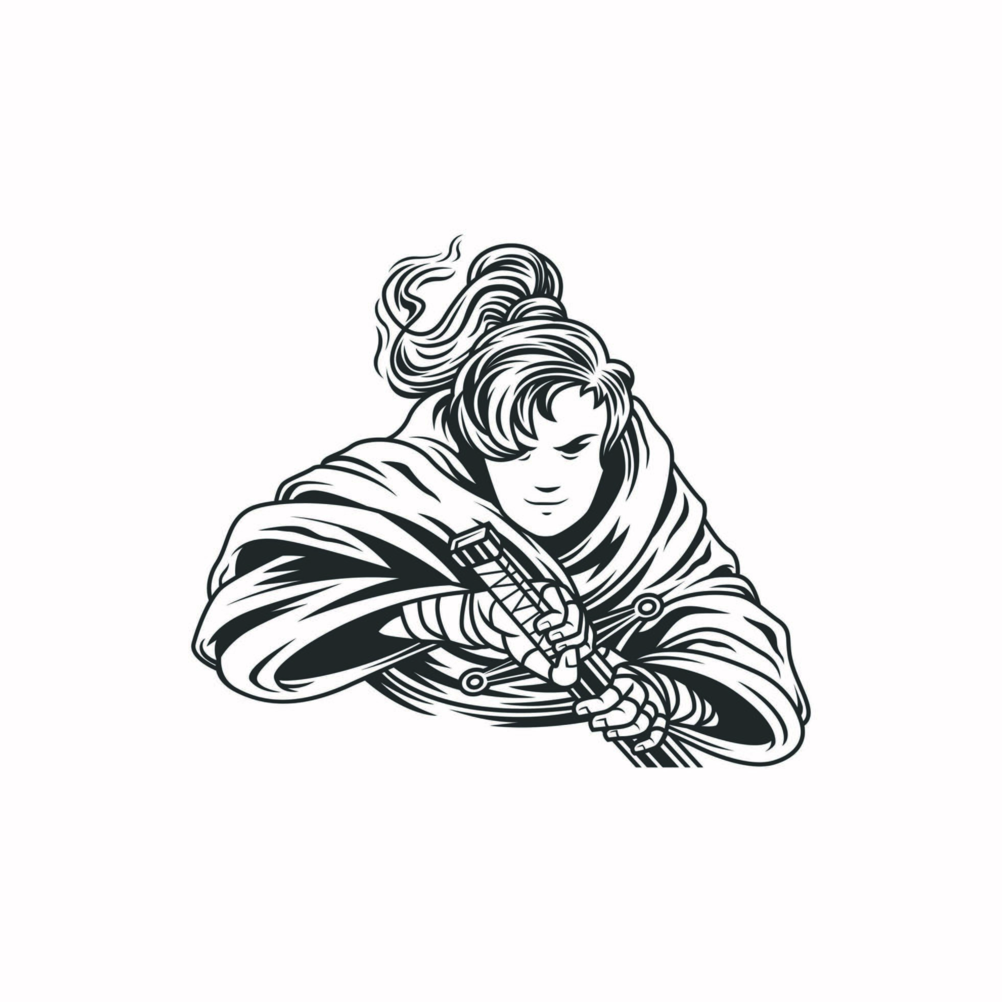 Hand Drawn Ninja Assassin 695711 Vector Art At Vecteezy