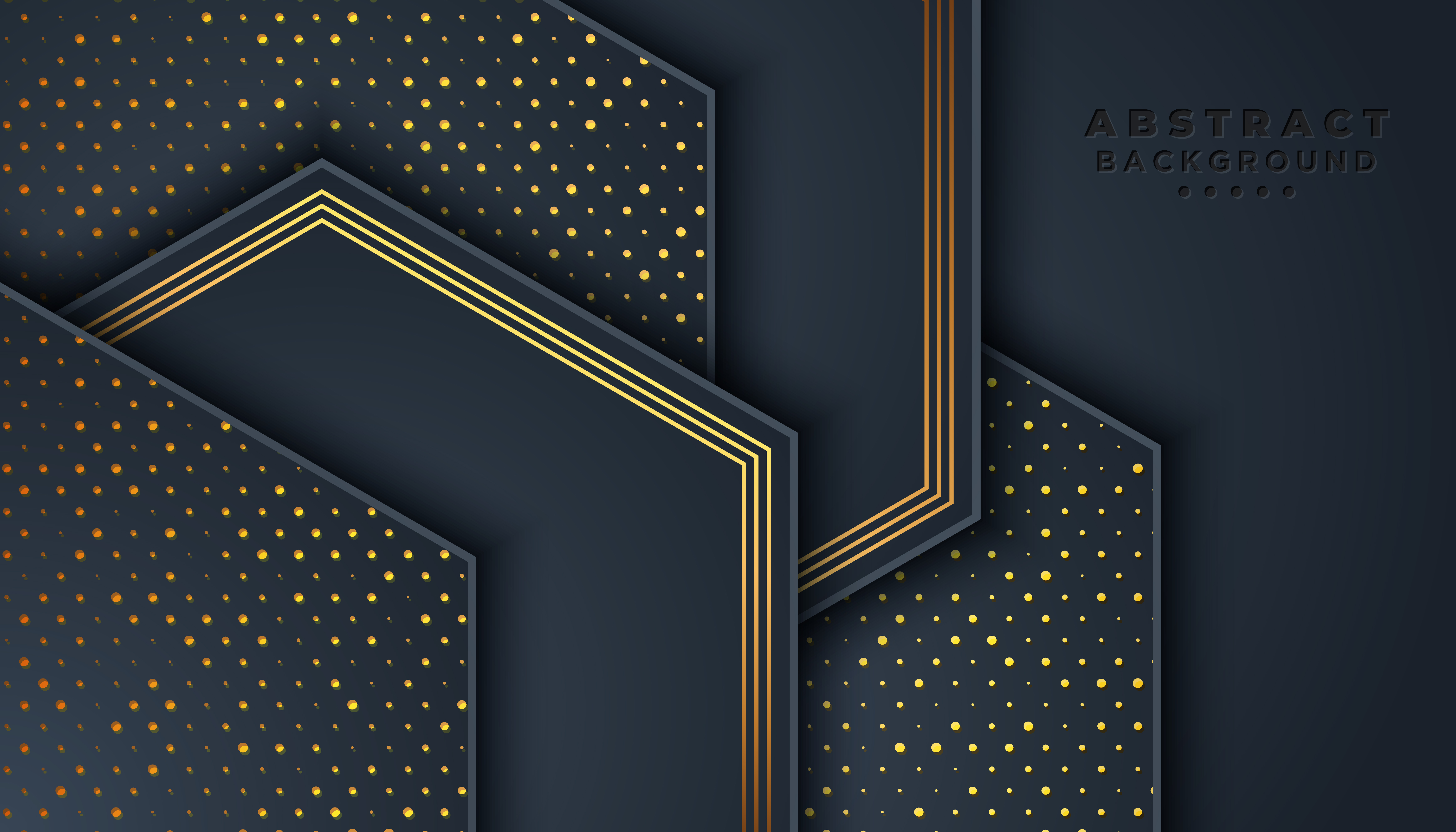 Dark Background With Overlapping Hexagonal Layers 696344 Vector Art At