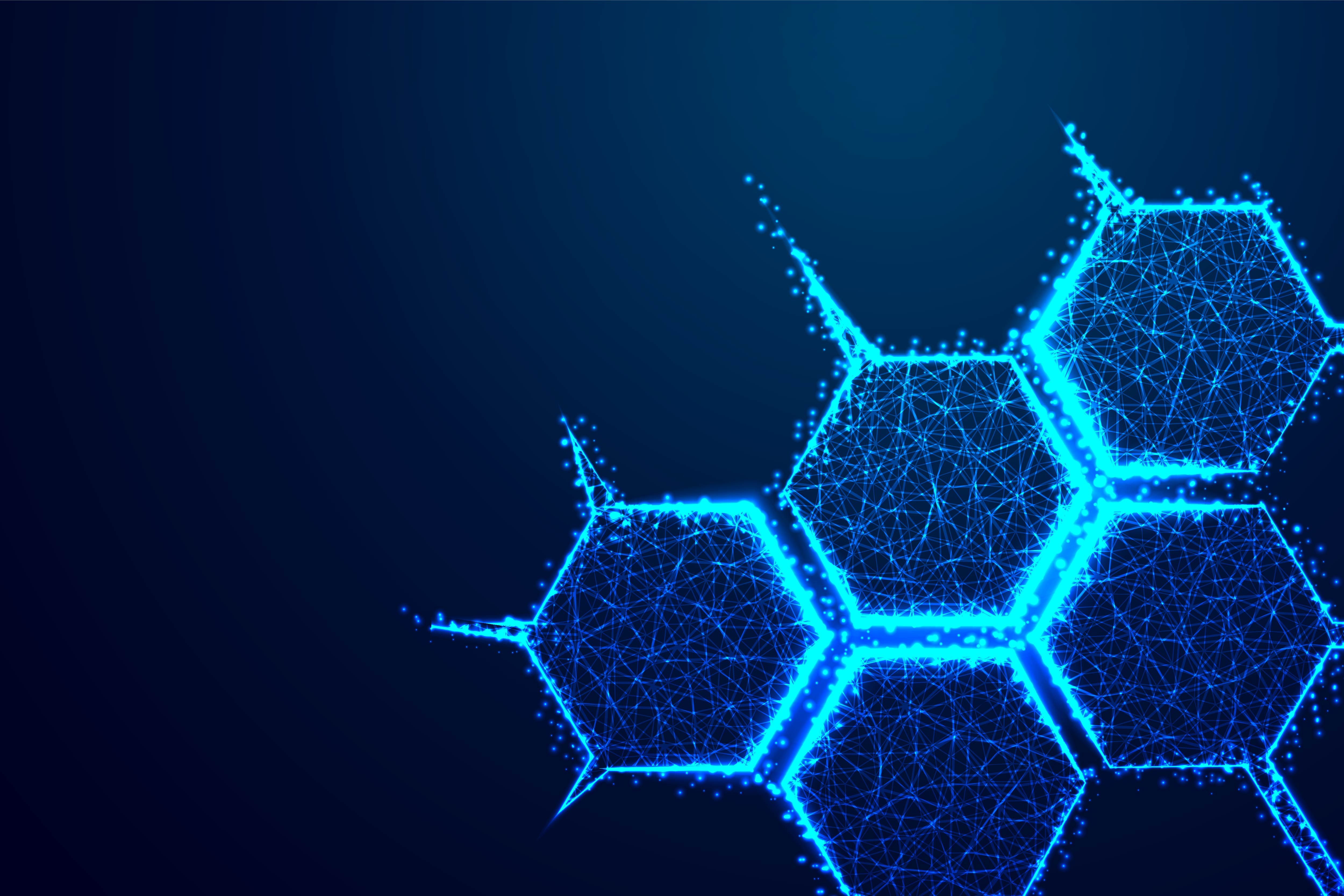 Molecule Structure Formed With Lines And Triangles 696504 Vector Art At