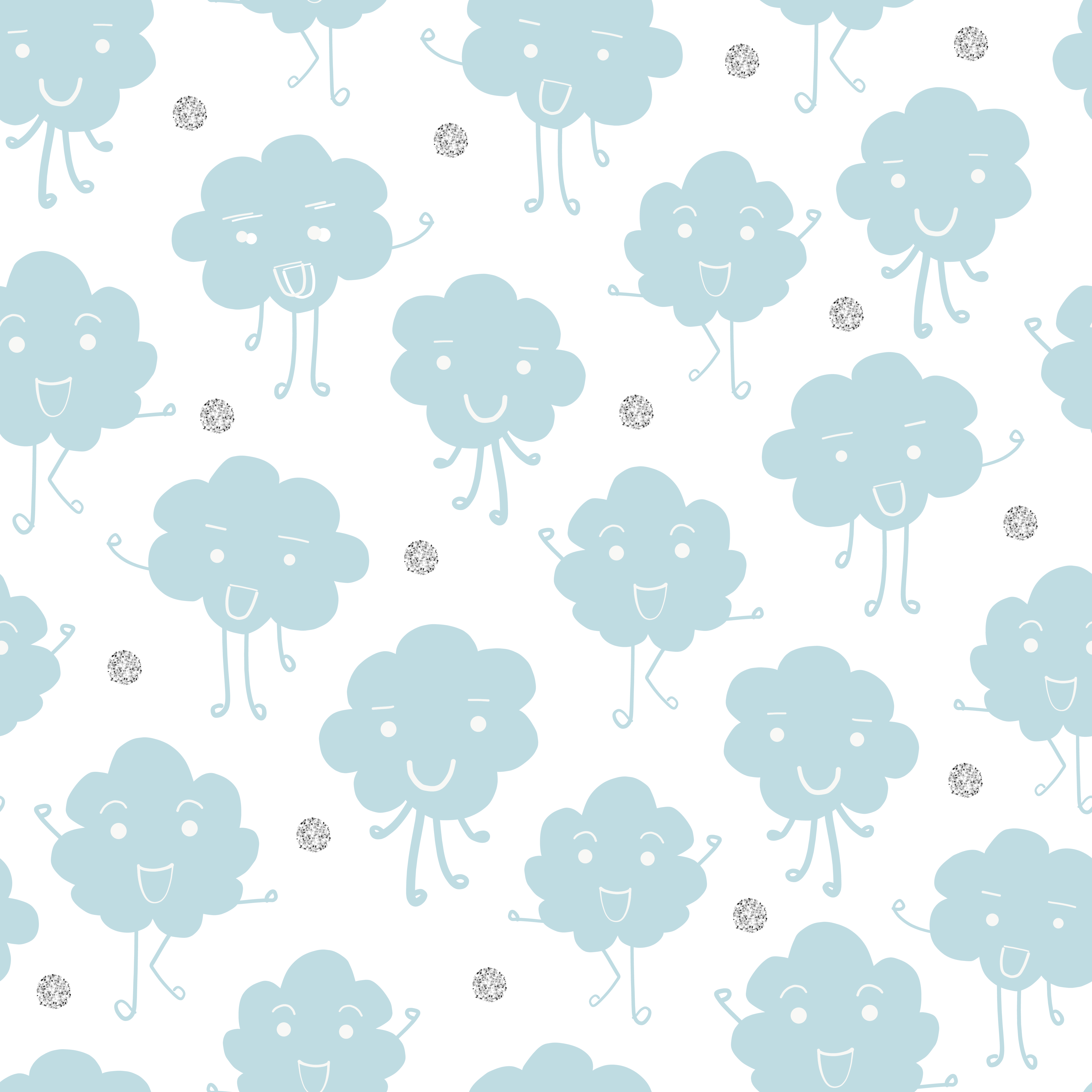 Cloud Character Pattern 696901 Vector Art at Vecteezy