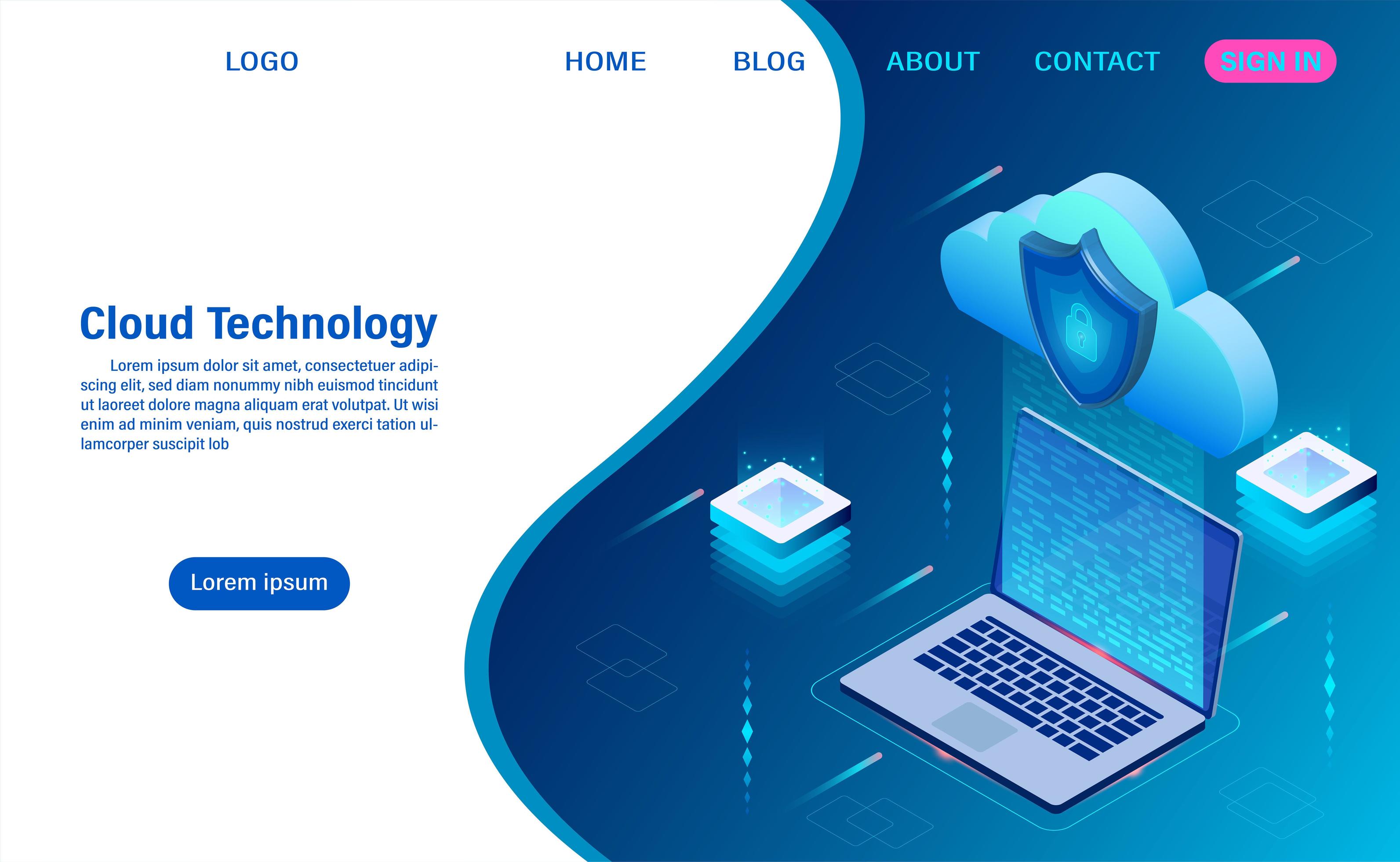 Cloud Computing Technology Concept 697732 Vector Art at Vecteezy