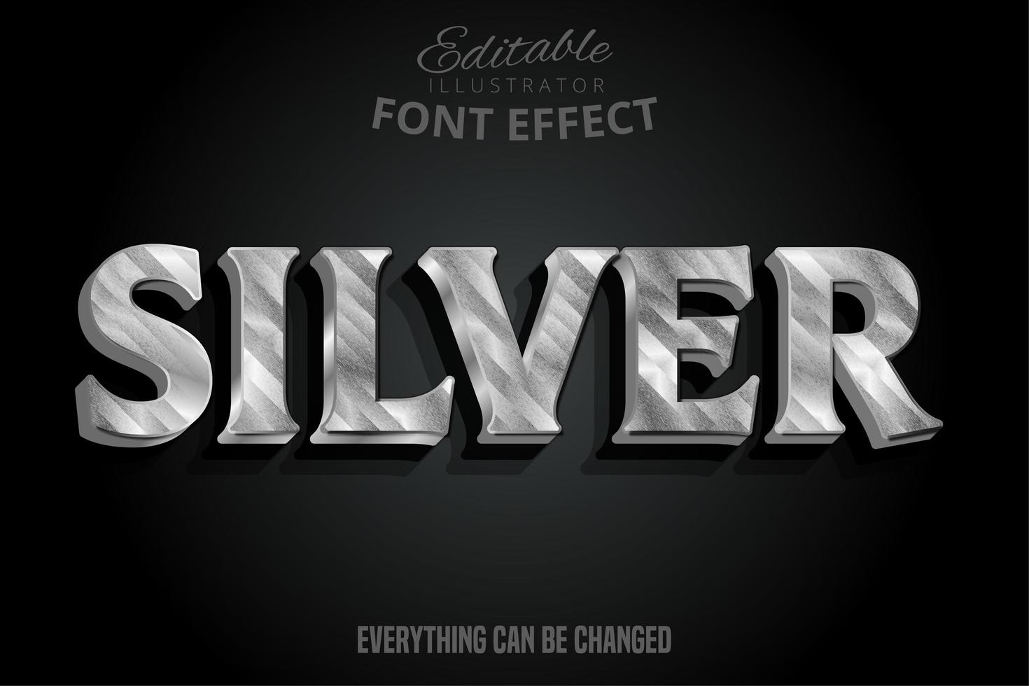Metallic Marbled Silver Text Effect 698930 Vector Art At Vecteezy