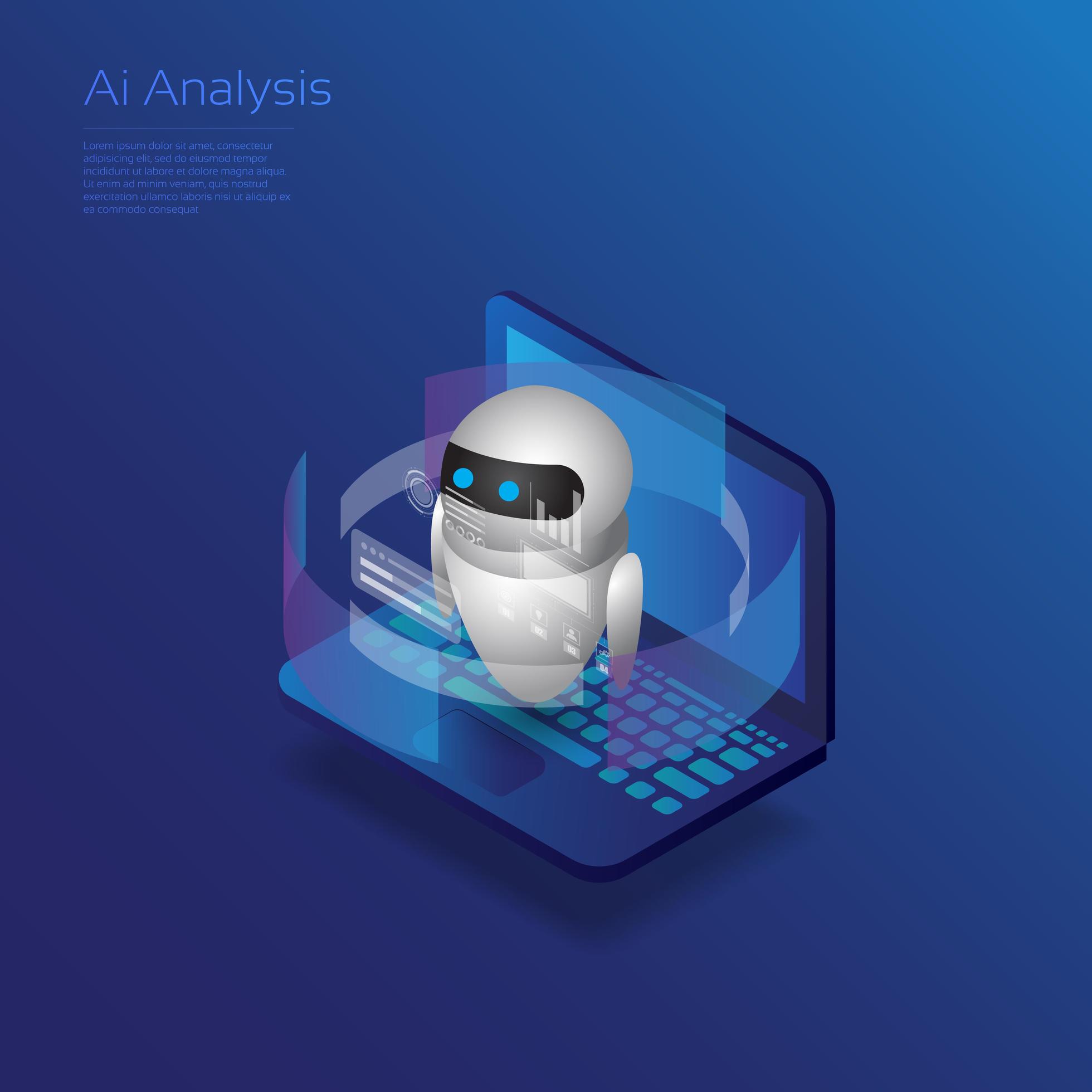 AI Analysis Robot 702058 Vector Art at Vecteezy
