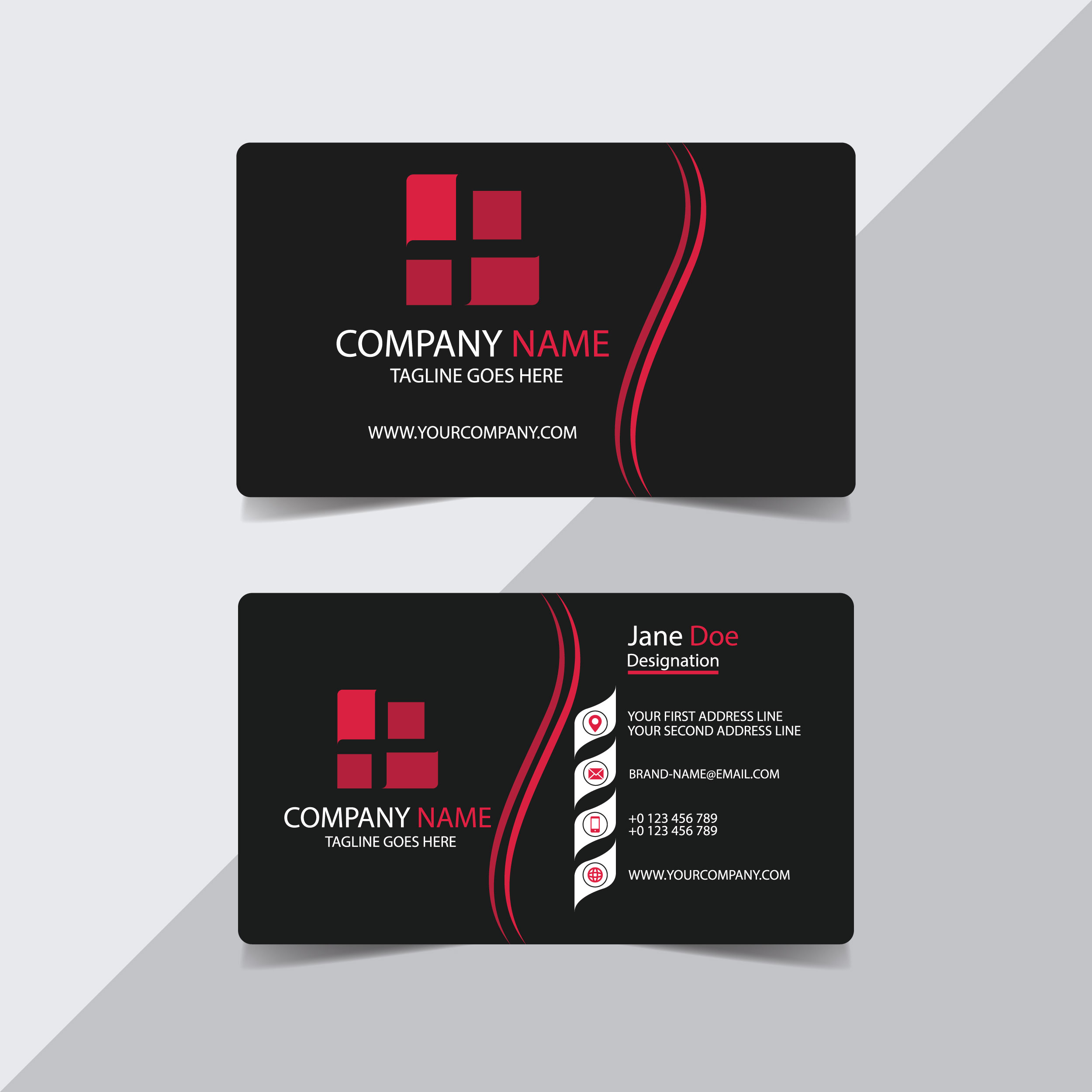 Business Card Template with Curved Lines 830802 Vector Art at Vecteezy Business Card Template with Curved Lines 830802 Vector Art at Vecteezy