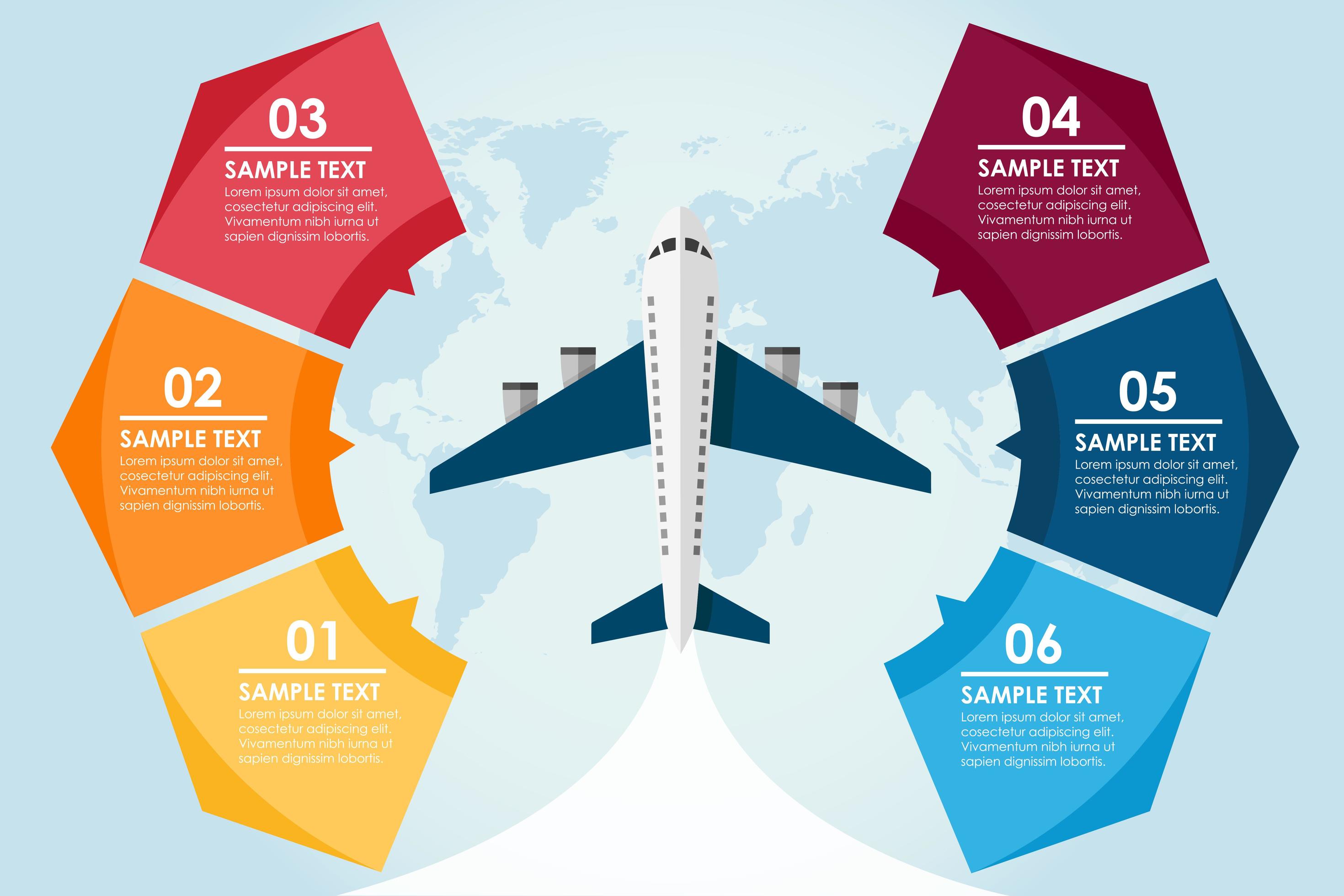 Travel by plane infographic 830826 Vector Art at Vecteezy