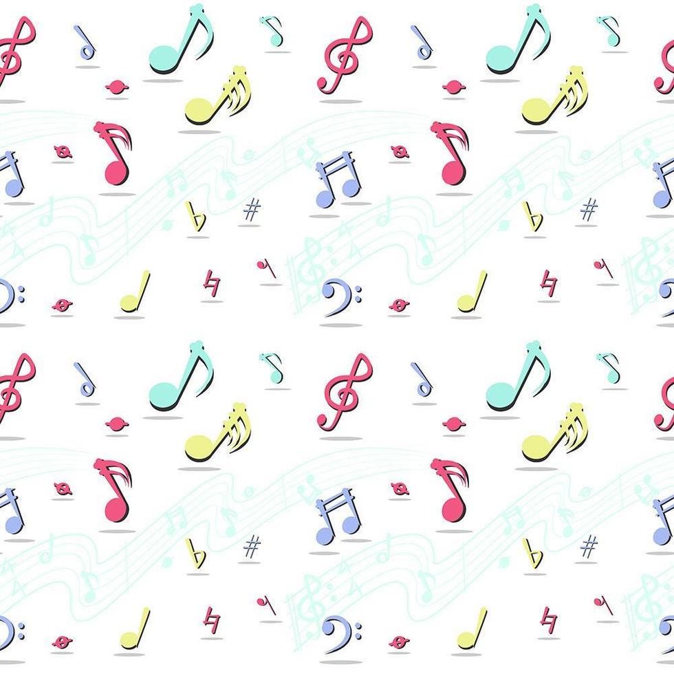 Seamless Pattern of Music Notes 831165 Vector Art at Vecteezy