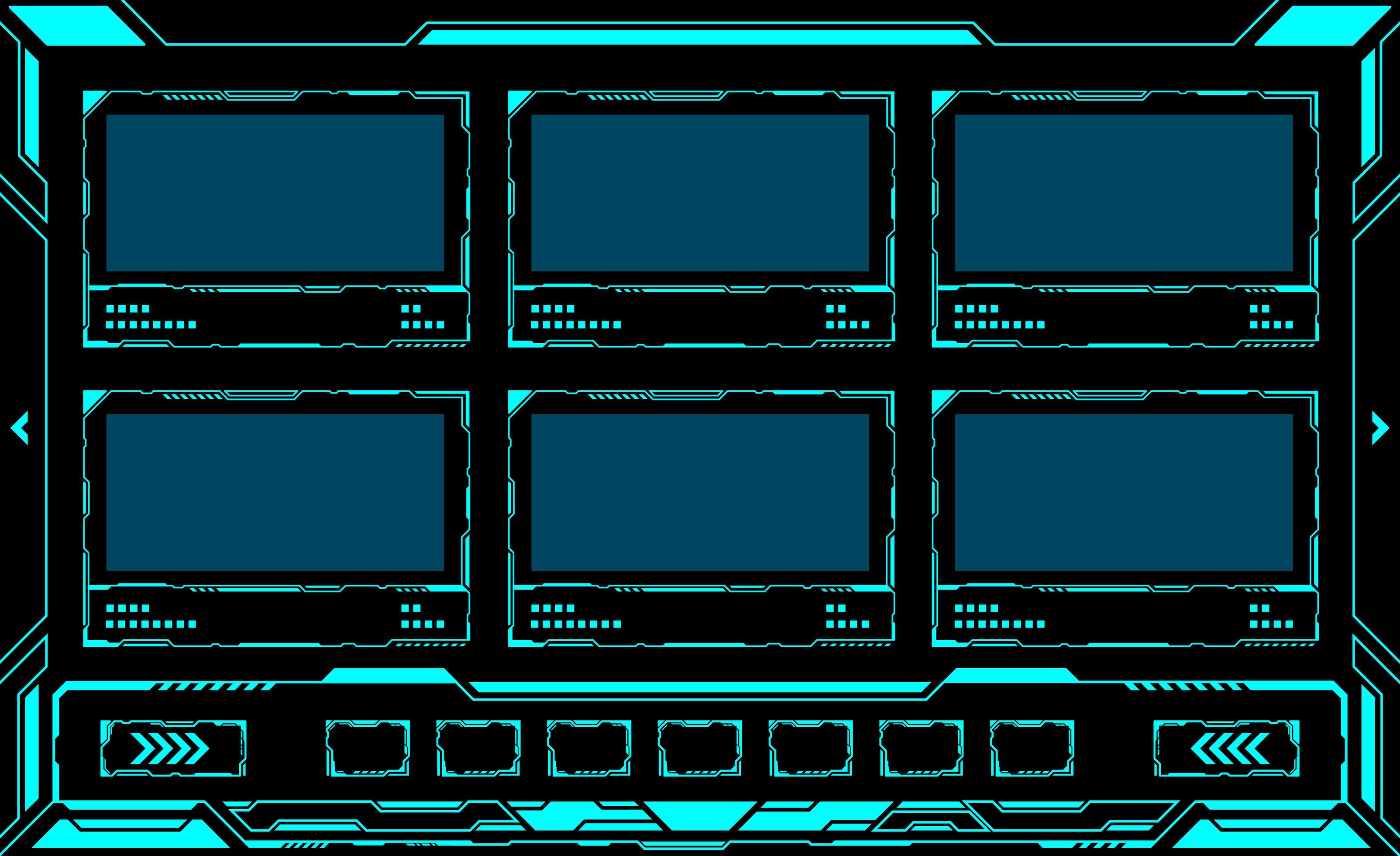 Multiple Rectangle Window Interface HUD 831176 Vector Art at Vecteezy